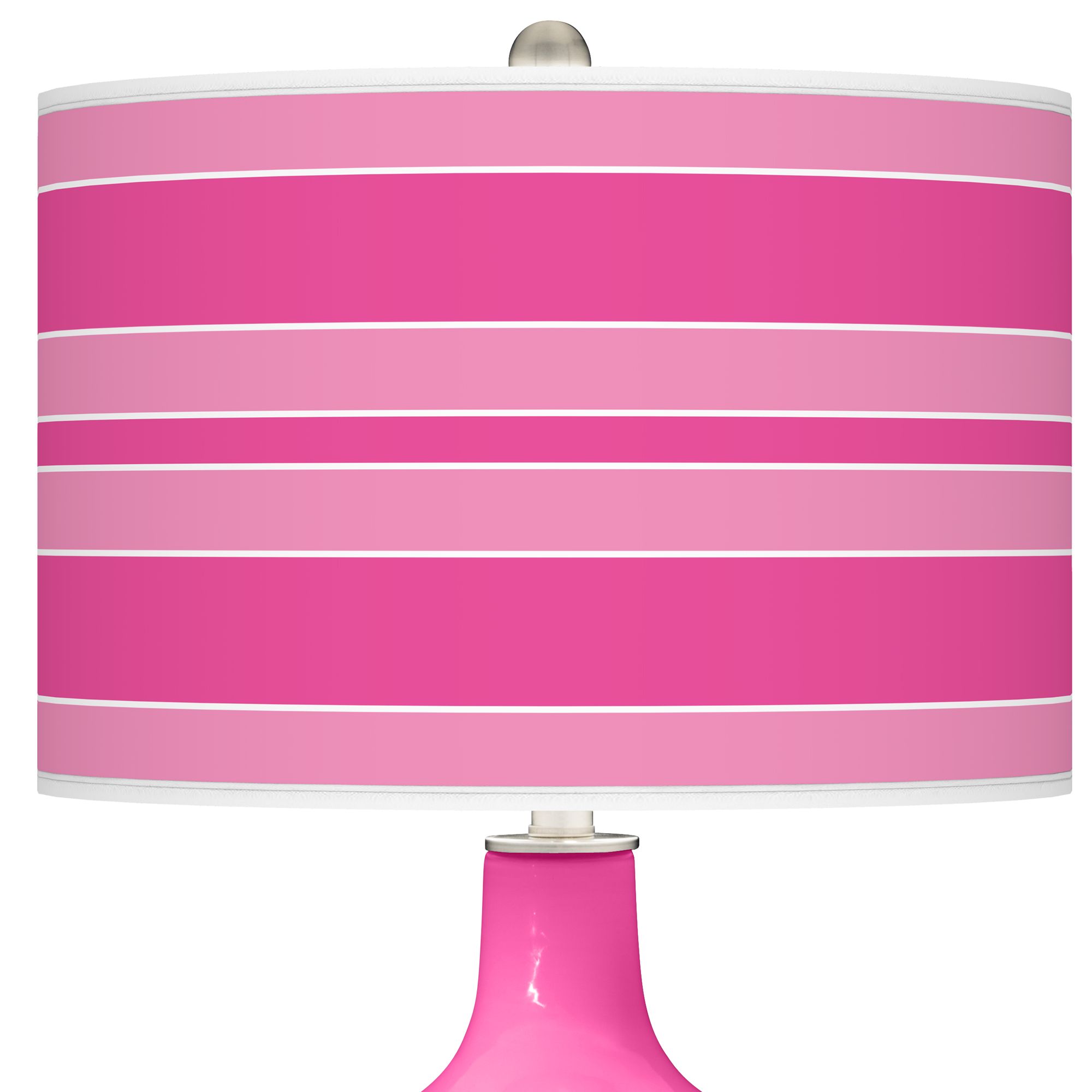 Fuchsia Bold Stripe Apothecary Table Lamp - #29K93 | Lamps Plus