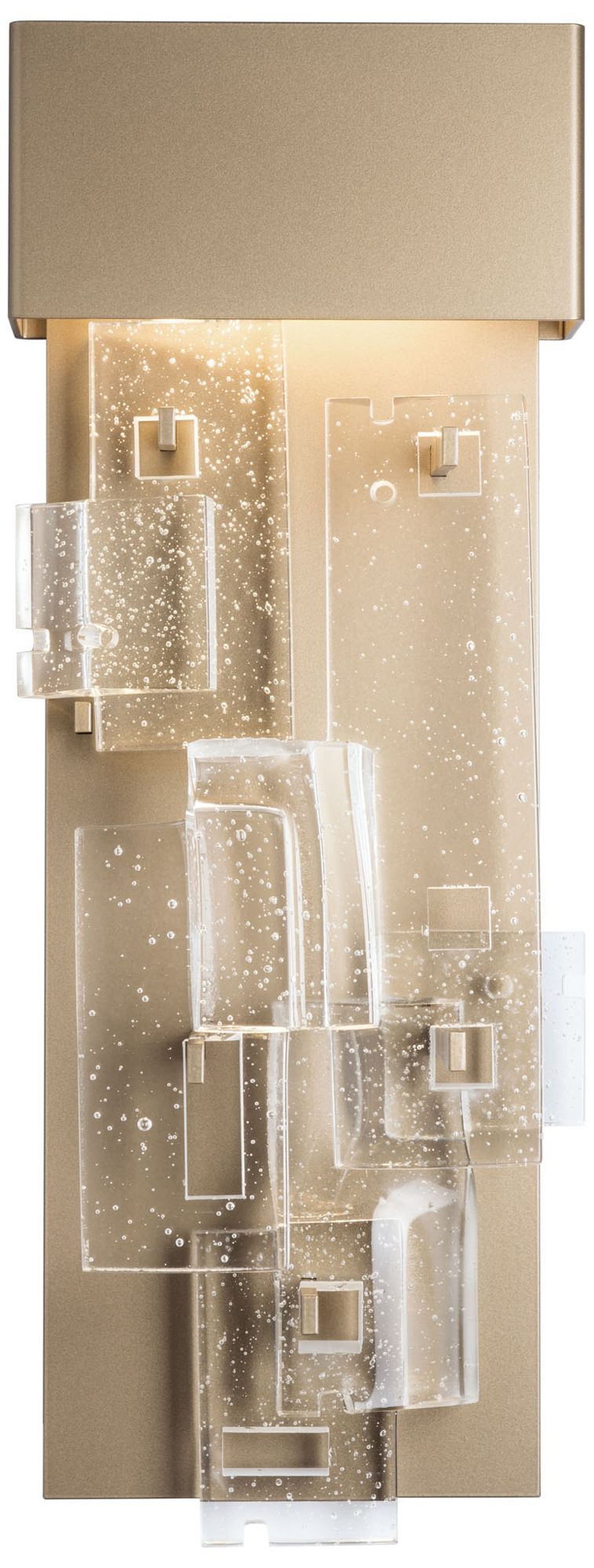 Fusion 25.1" High Soft Gold LED Sconce With Seeded Clear Glass - #029W7 ...