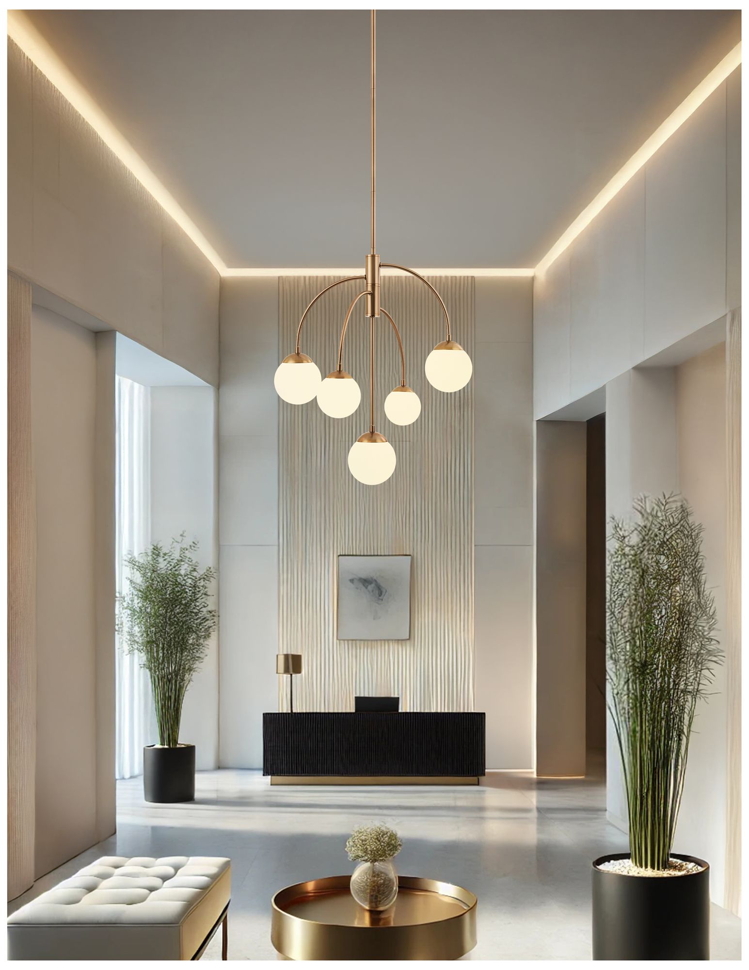 Fusion Noho 20" Wide 5-Light Brushed Brass, Etched Opal Chandelier ...