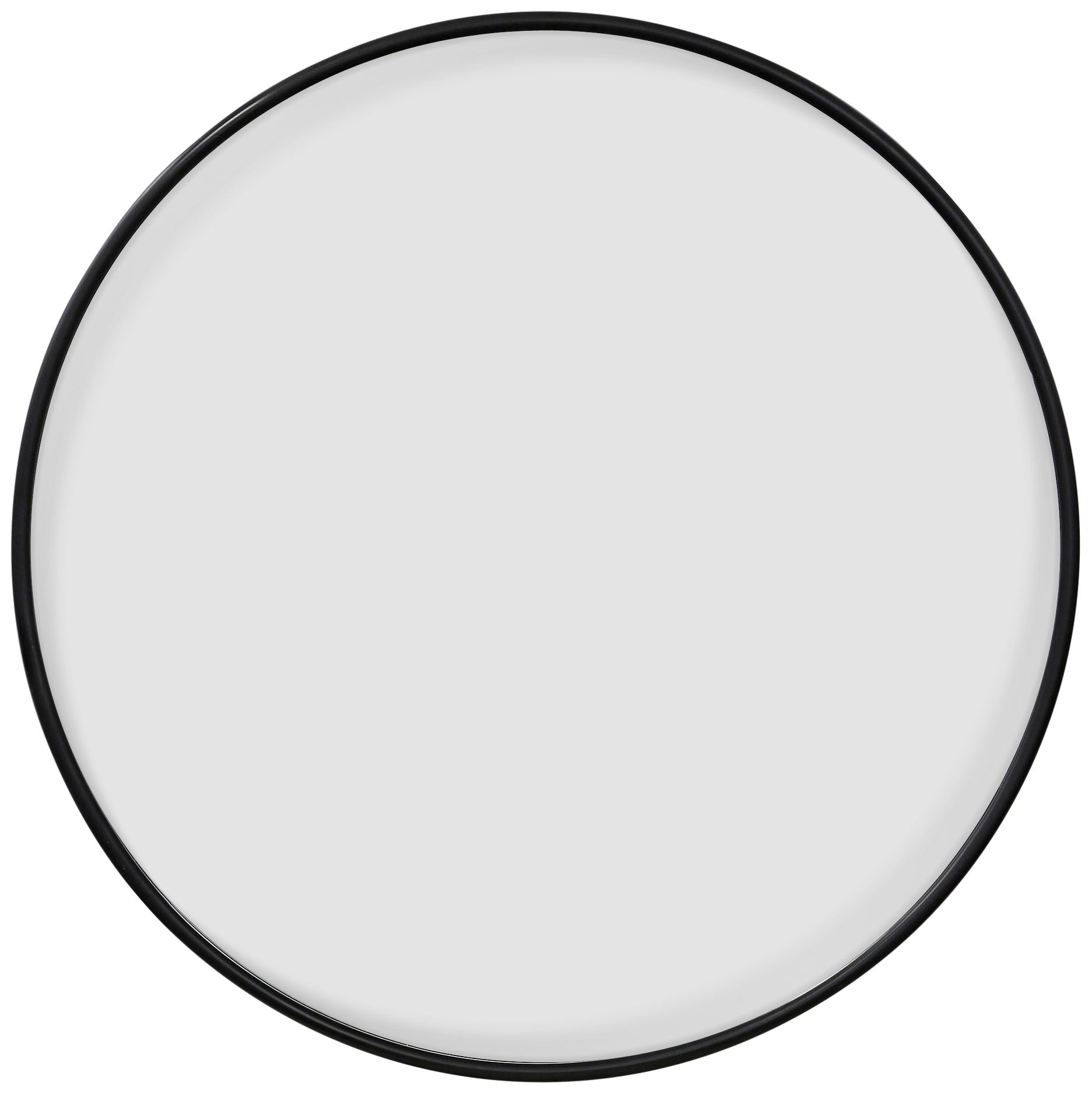 Gemma Glossy Black 39" Round Wall Mirror - #597X0 | Lamps Plus