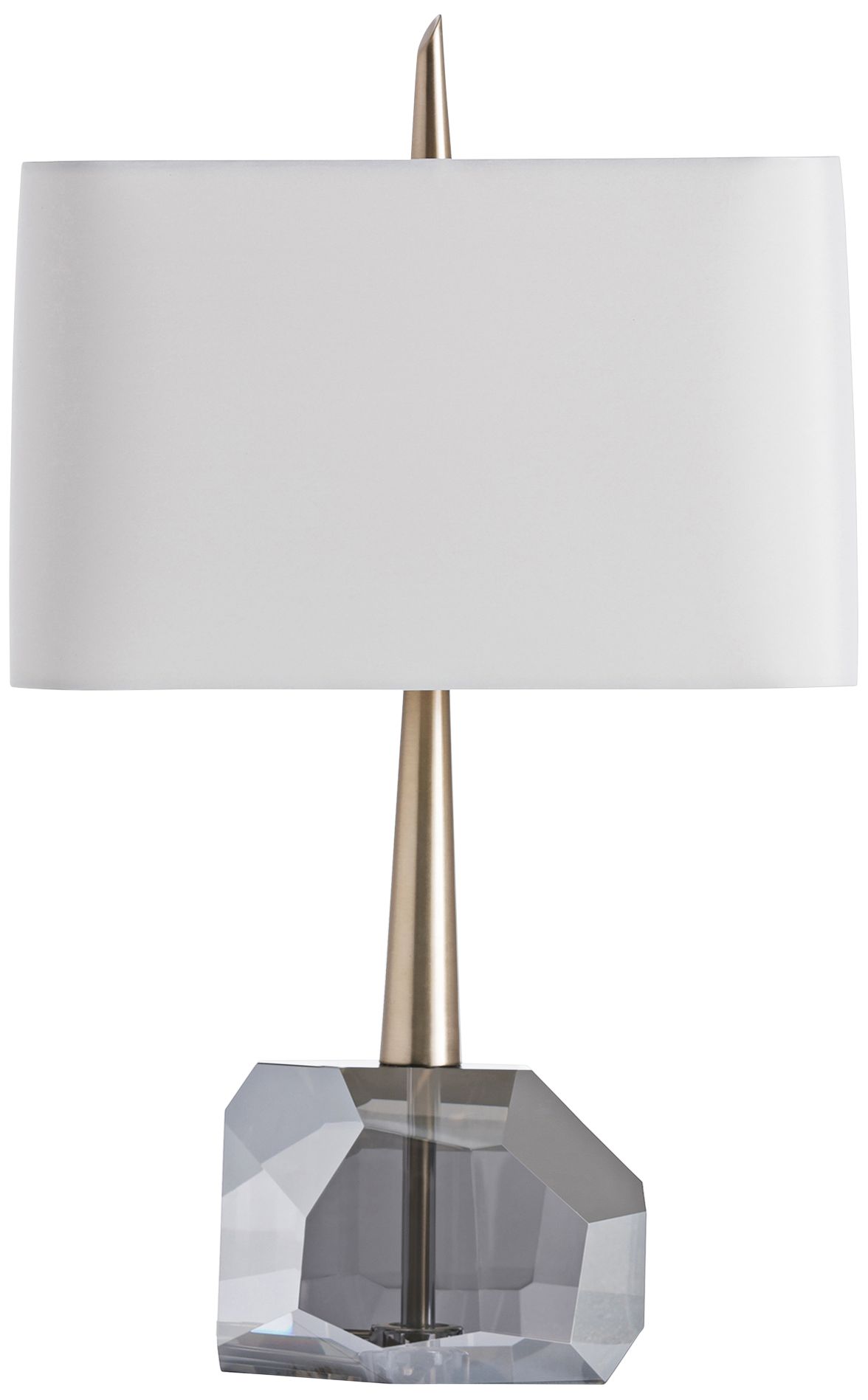 Gemma Smoke Crystal and Pale Brass Accent Table Lamp - #33E86 | Lamps Plus