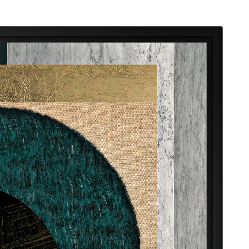 Geometric Layers Framed Canvas Wall Art - #44C89 | Lamps Plus