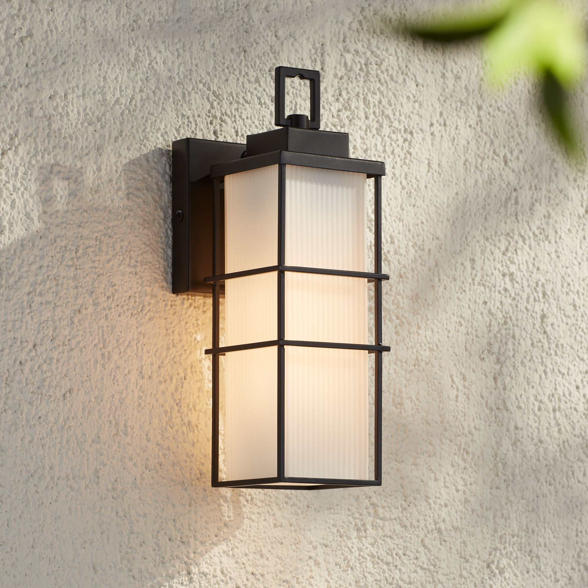 Gilbert 11 1/2" High Matte Black Outdoor Wall Light - #8367G | Lamps Plus