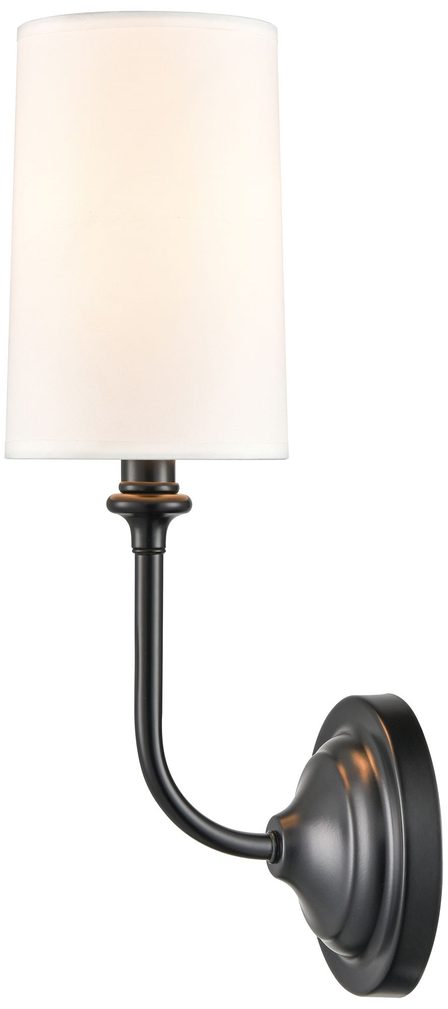 Giselle 5" LED Sconce - Matte Black Finish - Off-White Shade - #742A5 ...