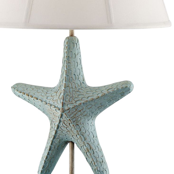 Glacier Blue Starfish Table Lamps Set of 2 - #35V63 | Lamps Plus