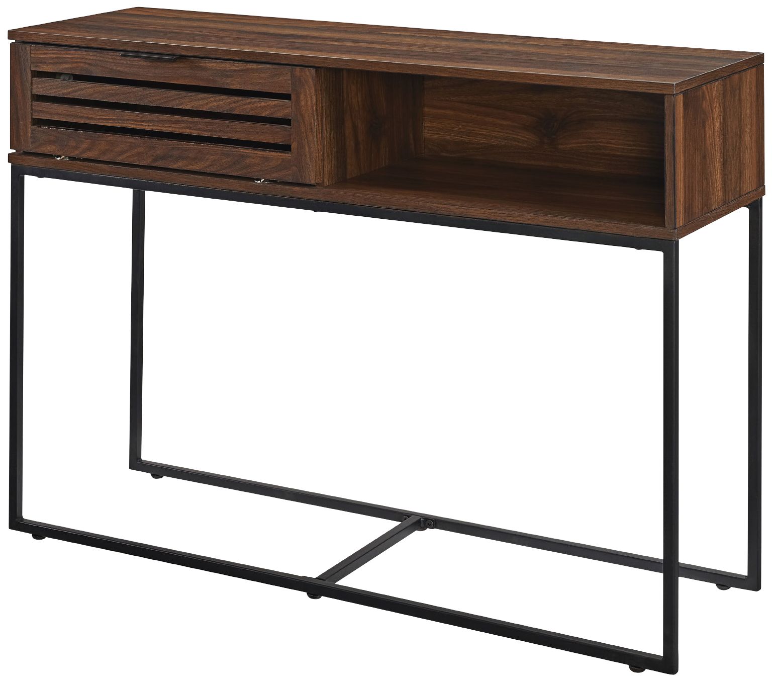 Glenn 42" Wide Dark Walnut Wood 1-Door Entry Table - #90N02 | Lamps Plus