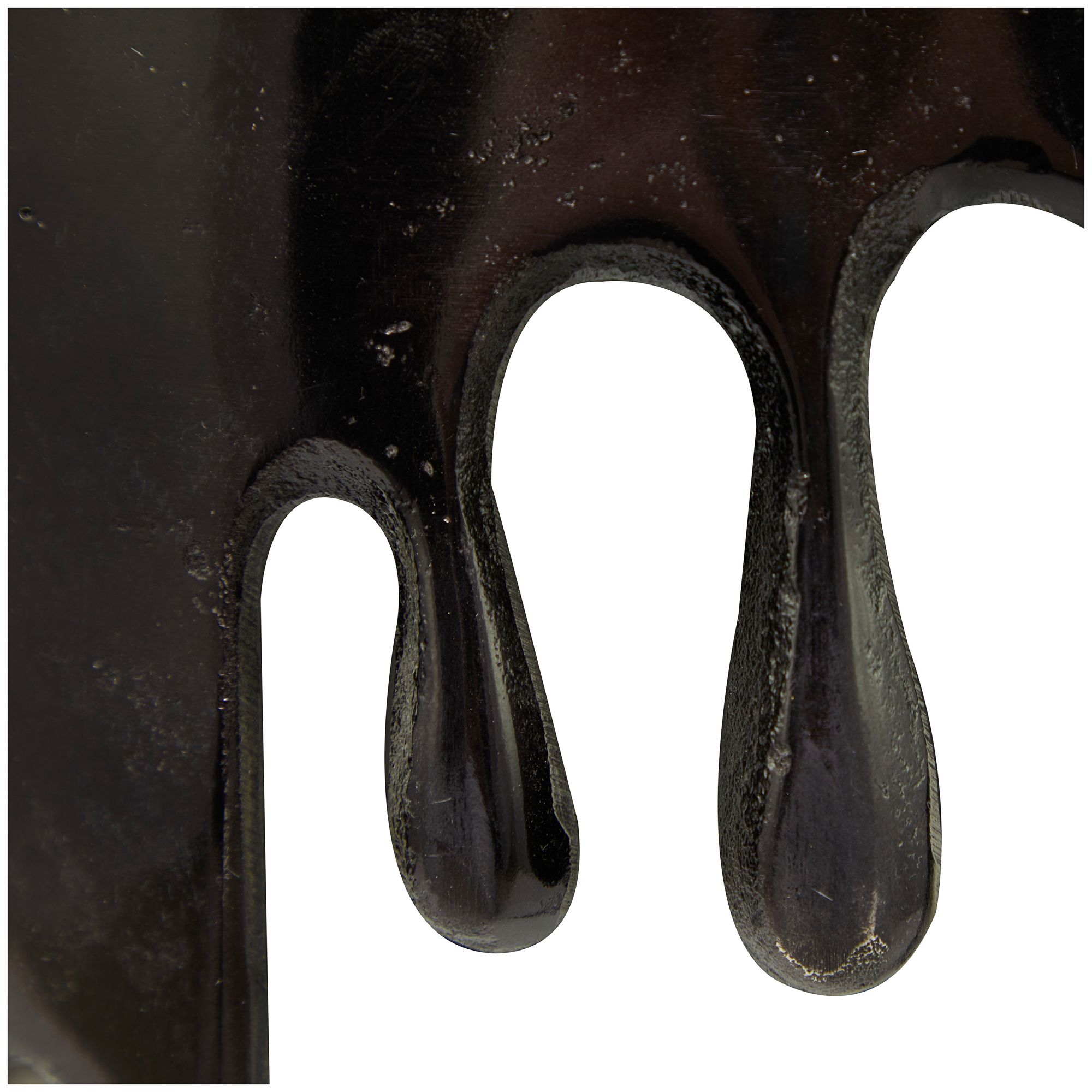 Gogh 15 3/4" Wide Metallic Black Metal Drip Accent Table - #193R3 ...