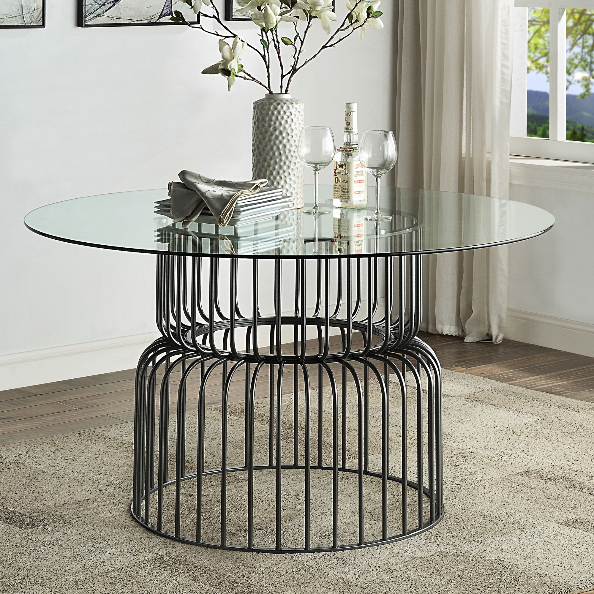 Glass, Dining Tables, 54 In. And More Tables | Lamps Plus