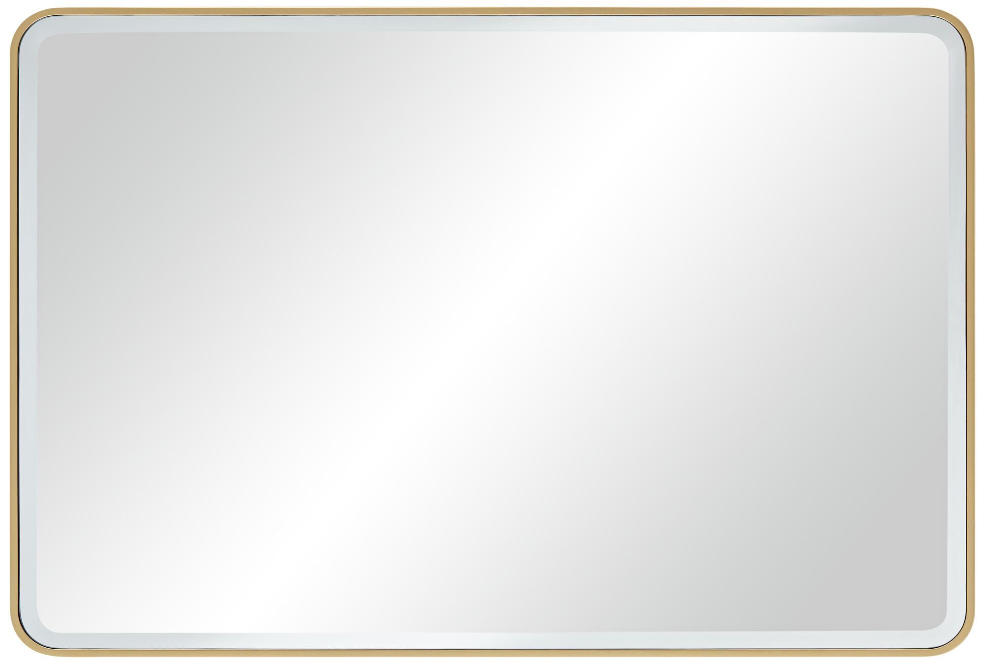 Graffen Shiny Gold 27" x 40" Rectangular Wall Mirror - #731X8 | Lamps Plus