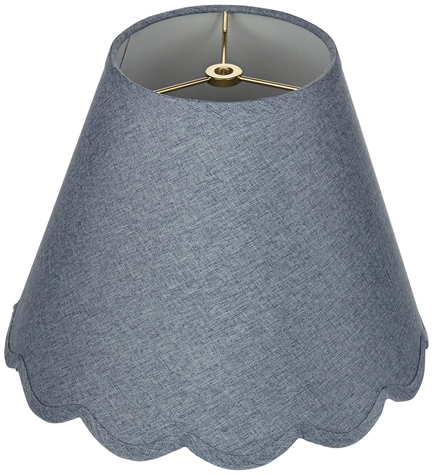 Gray Scallop Bottom Empire Lamp Shade 6x12x9.5 (Spider) - #783H3 ...