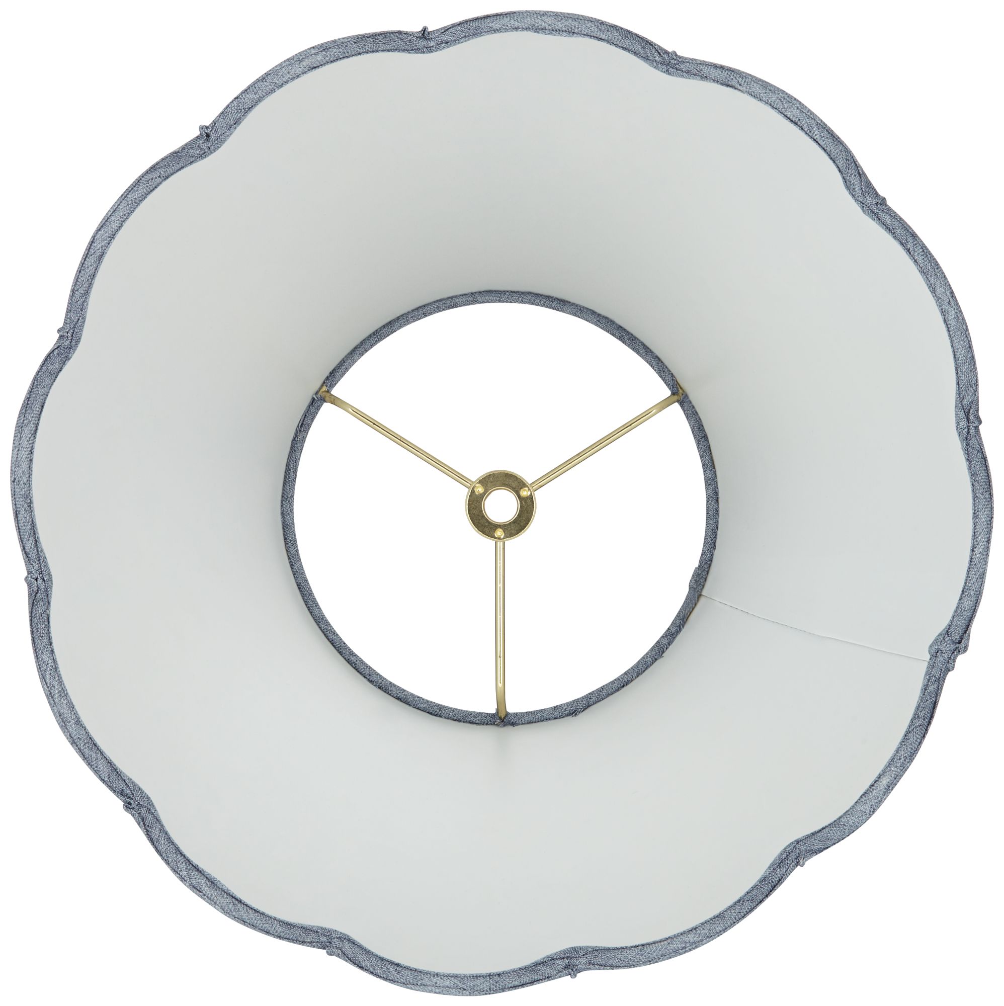Gray Scallop Bottom Empire Lamp Shade 6x12x9.5 (Spider) - #783H3 ...