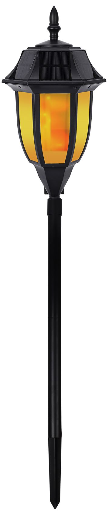 Grove 42 1/4" High Black Flame/Still LED Solar Garden Light - #97E37 ...