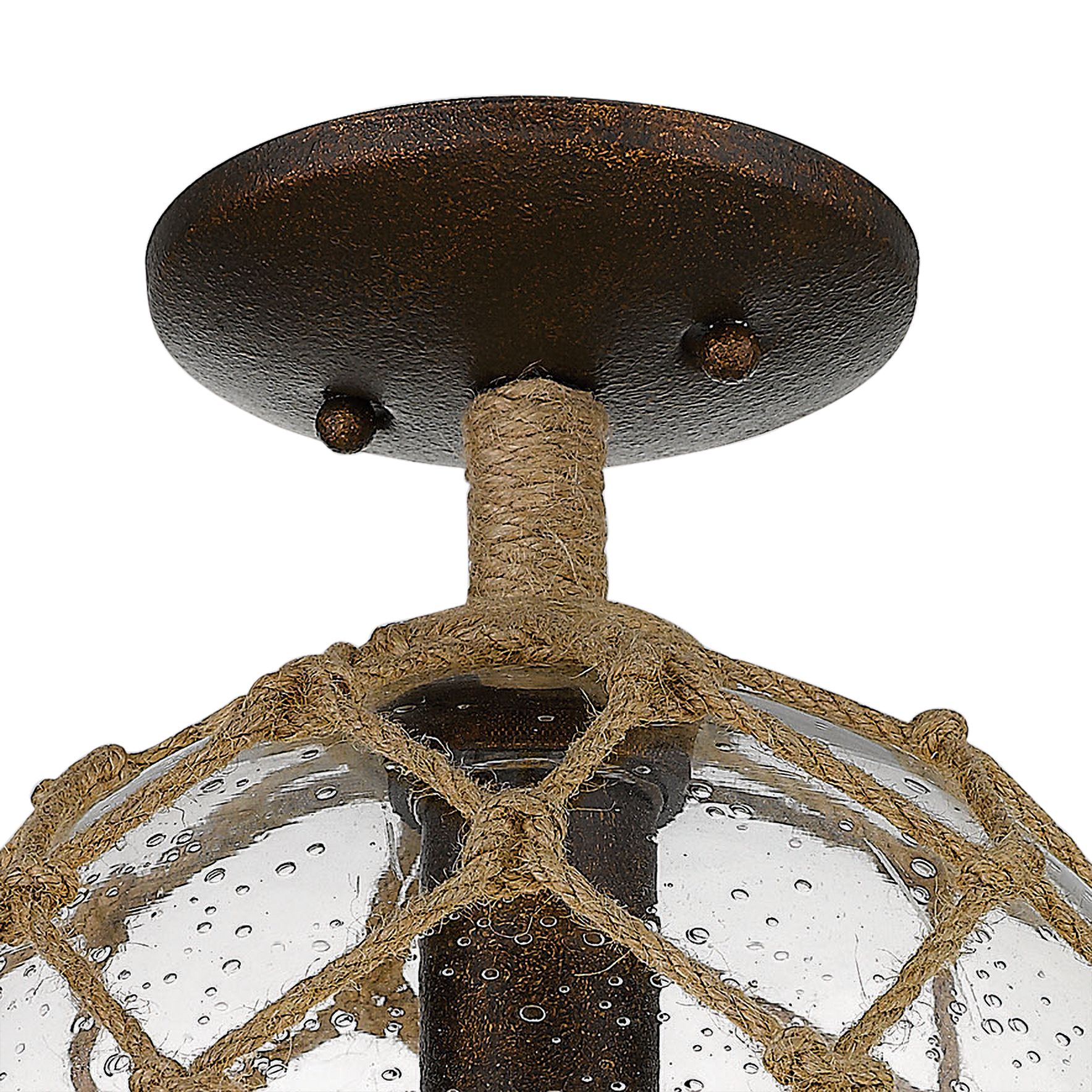 Haddoc 10" Wide Burnished Chestnut Ceiling Light - #98G94 | Lamps Plus