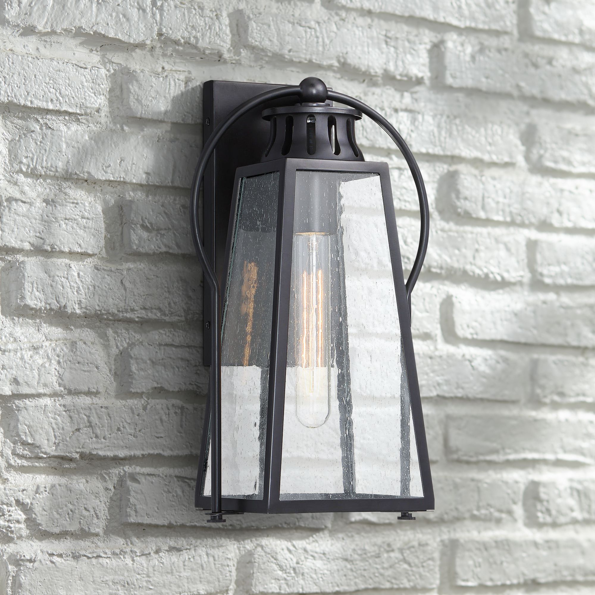 Halder Bridge 16 1/2" High Sand Black Outdoor Wall Light - #72D55 ...