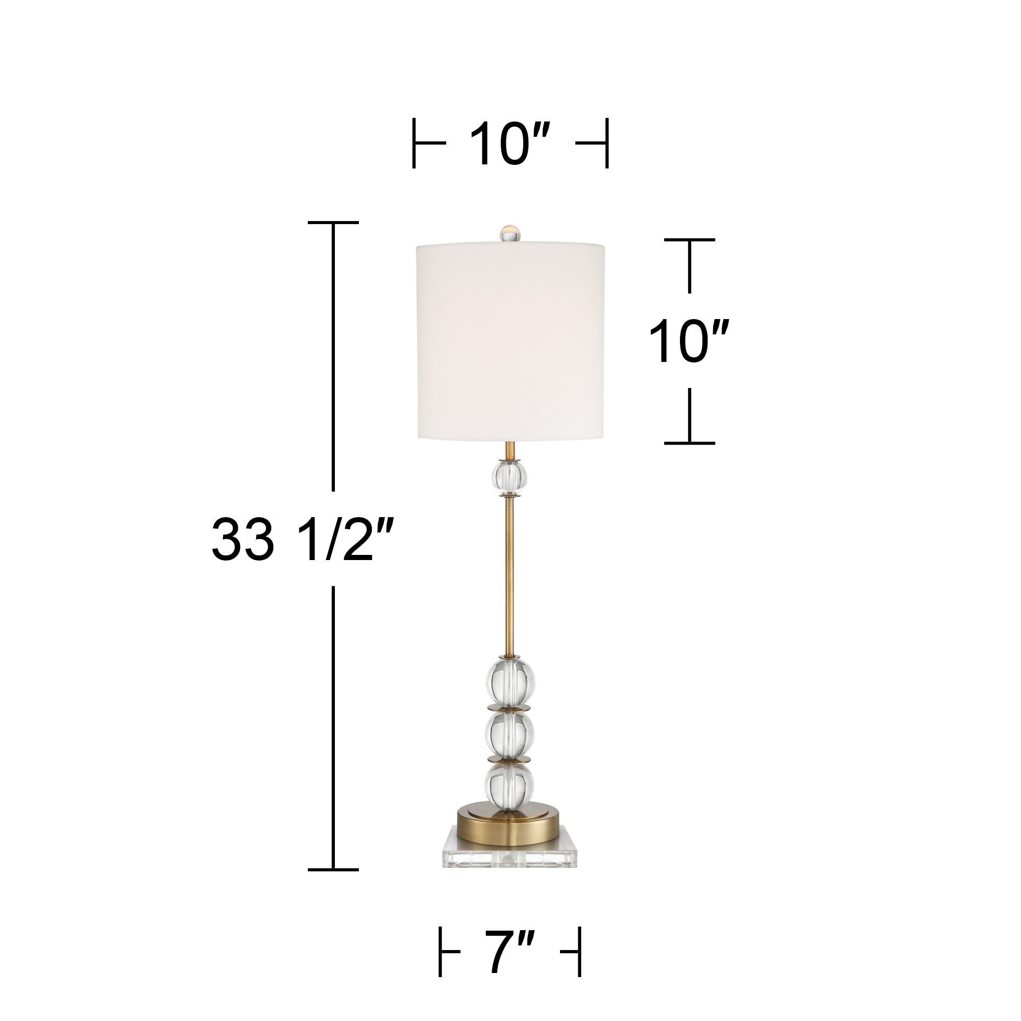 Halston Buffet Table Lamp With 7" Wide Square Riser - #603M0 | Lamps Plus