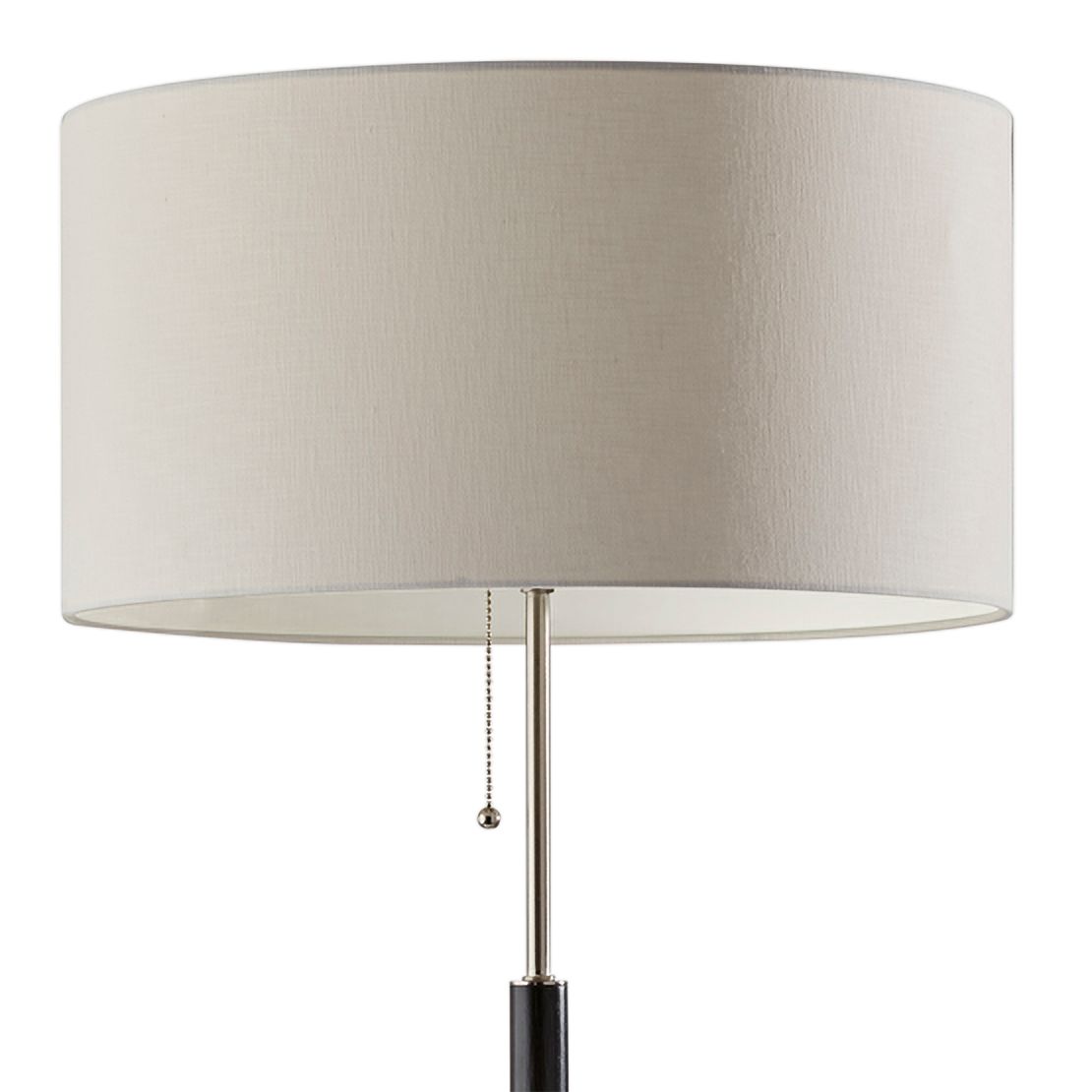 Hamilton Black and Brushed Steel Floor Lamp - #866Y1 | Lamps Plus