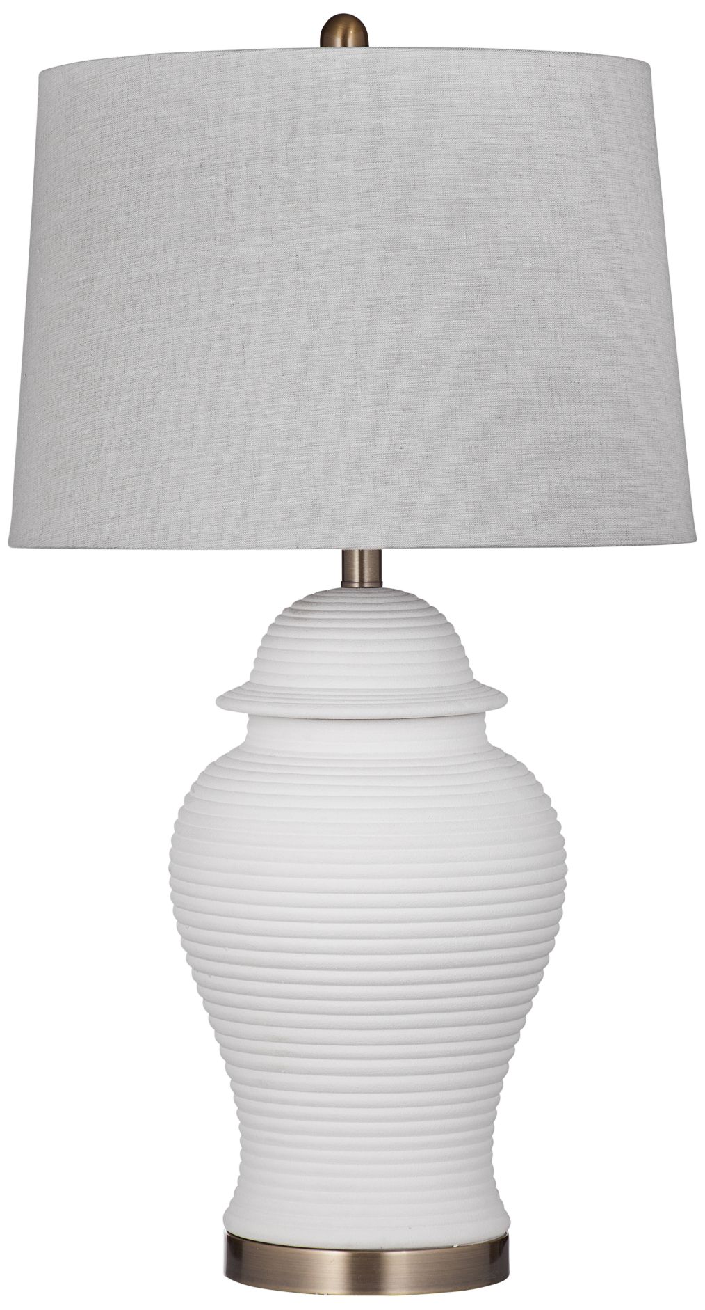 Hawkesbury White Ribbed Ceramic Table Lamp - #108K3 | Lamps Plus