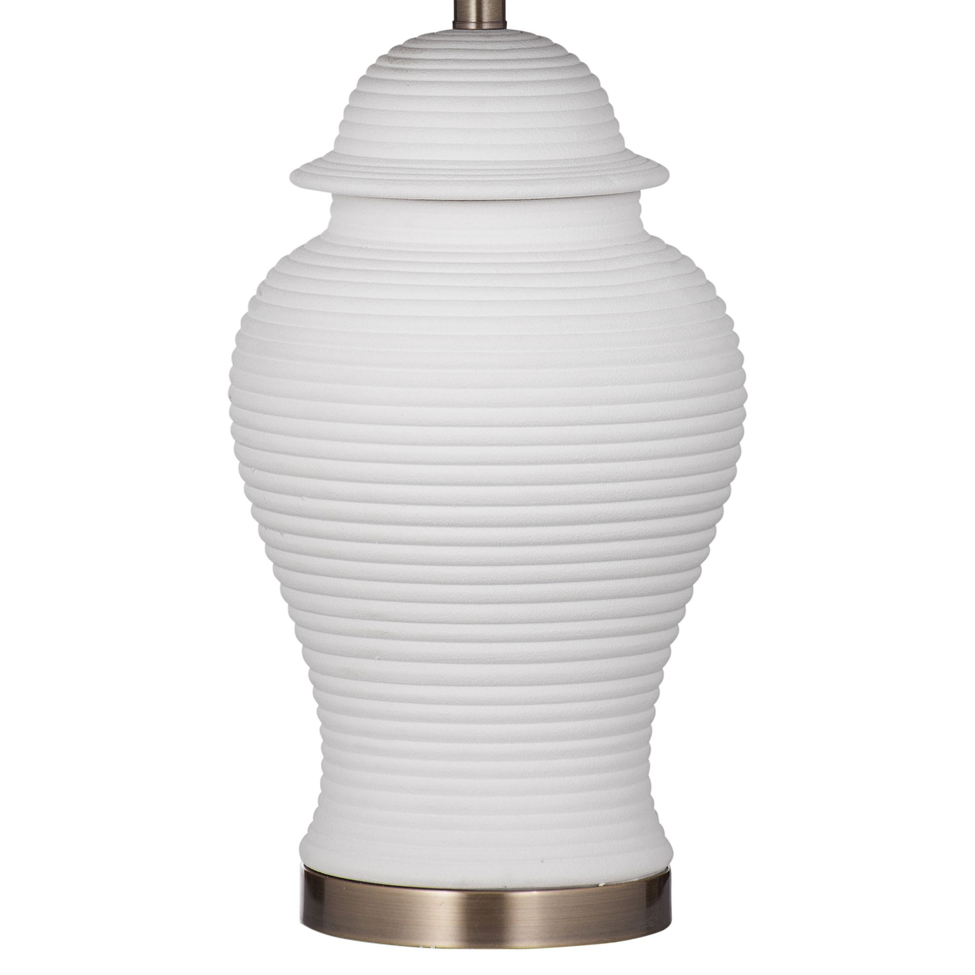 Hawkesbury White Ribbed Ceramic Table Lamp - #108K3 | Lamps Plus