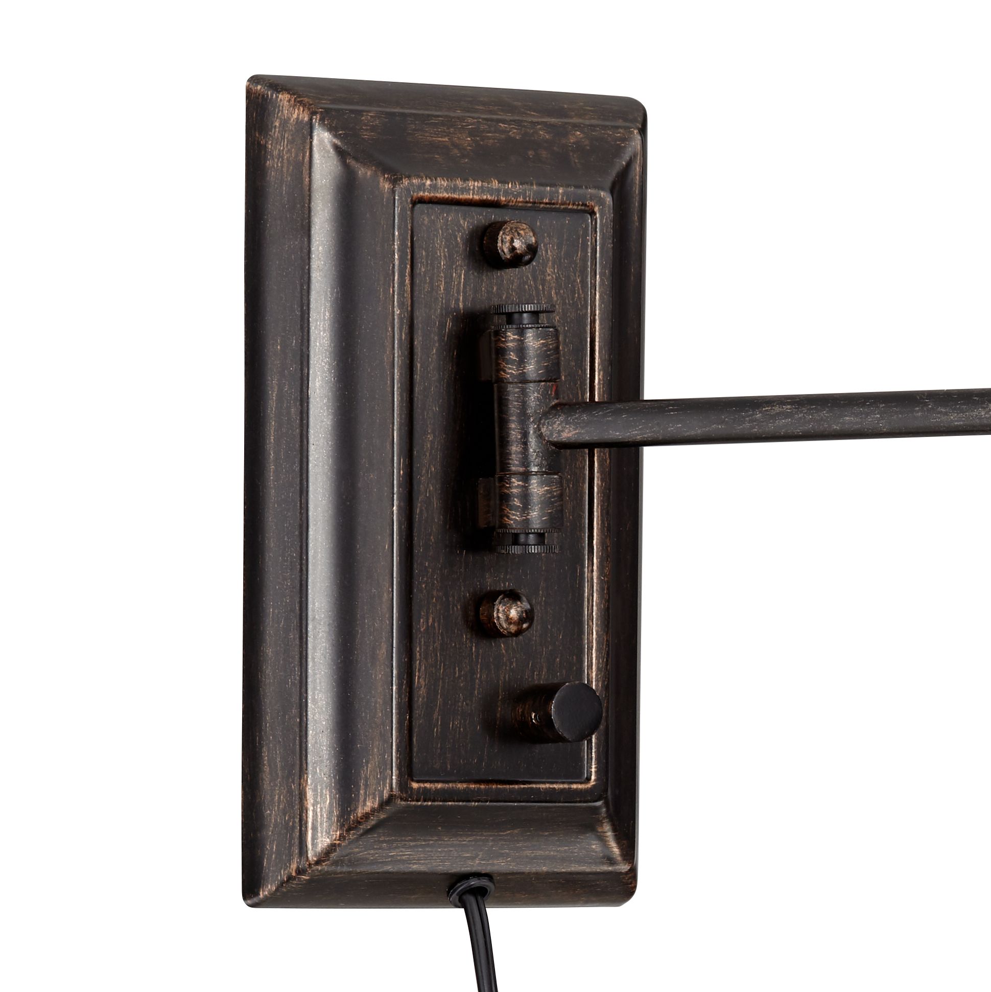 Hektor Brushed Bronze Plug-In Swing Arm Wall Lamp - #19P50 | Lamps Plus