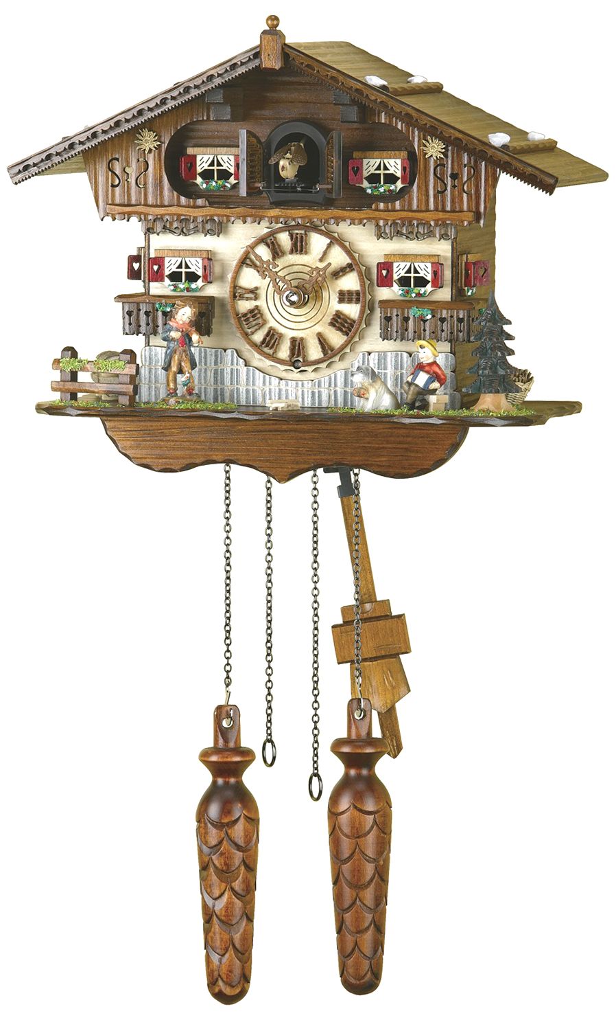 Hermle Hans 5 1/2" High Musical Chime Cuckoo Clock - #59J03 | Lamps Plus