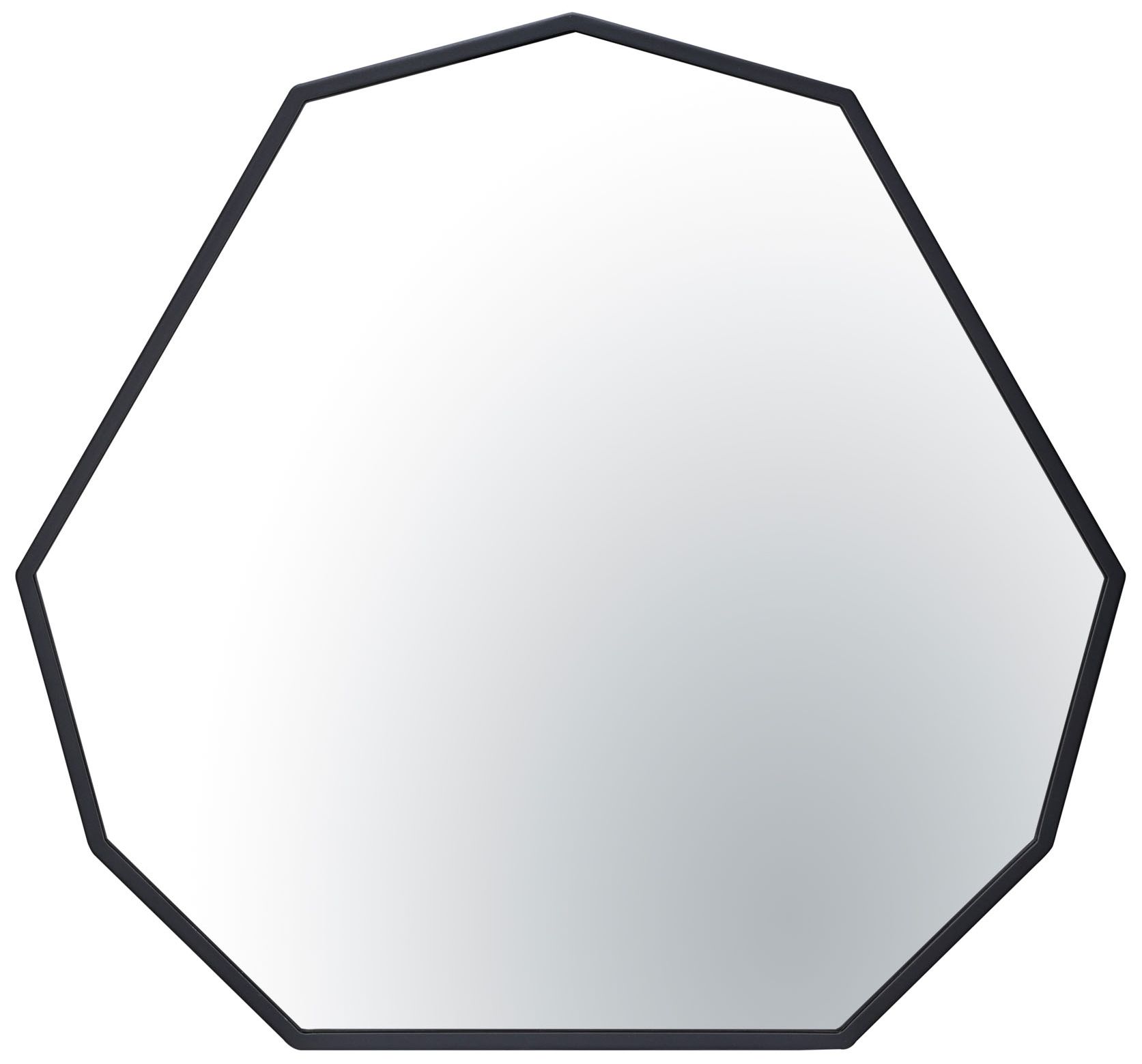 Hex No 30x28 Mirror - Black - #872F8 | Lamps Plus