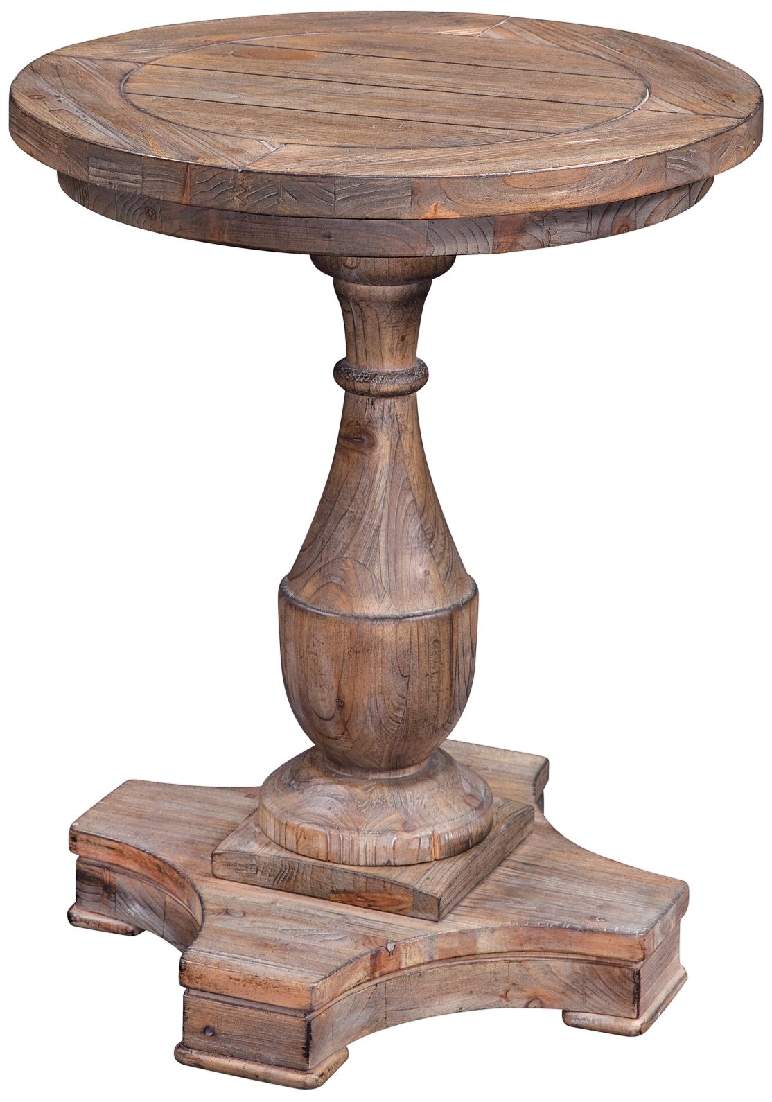 Hitchcock 20" Wide Smoked Barnwood Round End Table - #678J0 | Lamps Plus