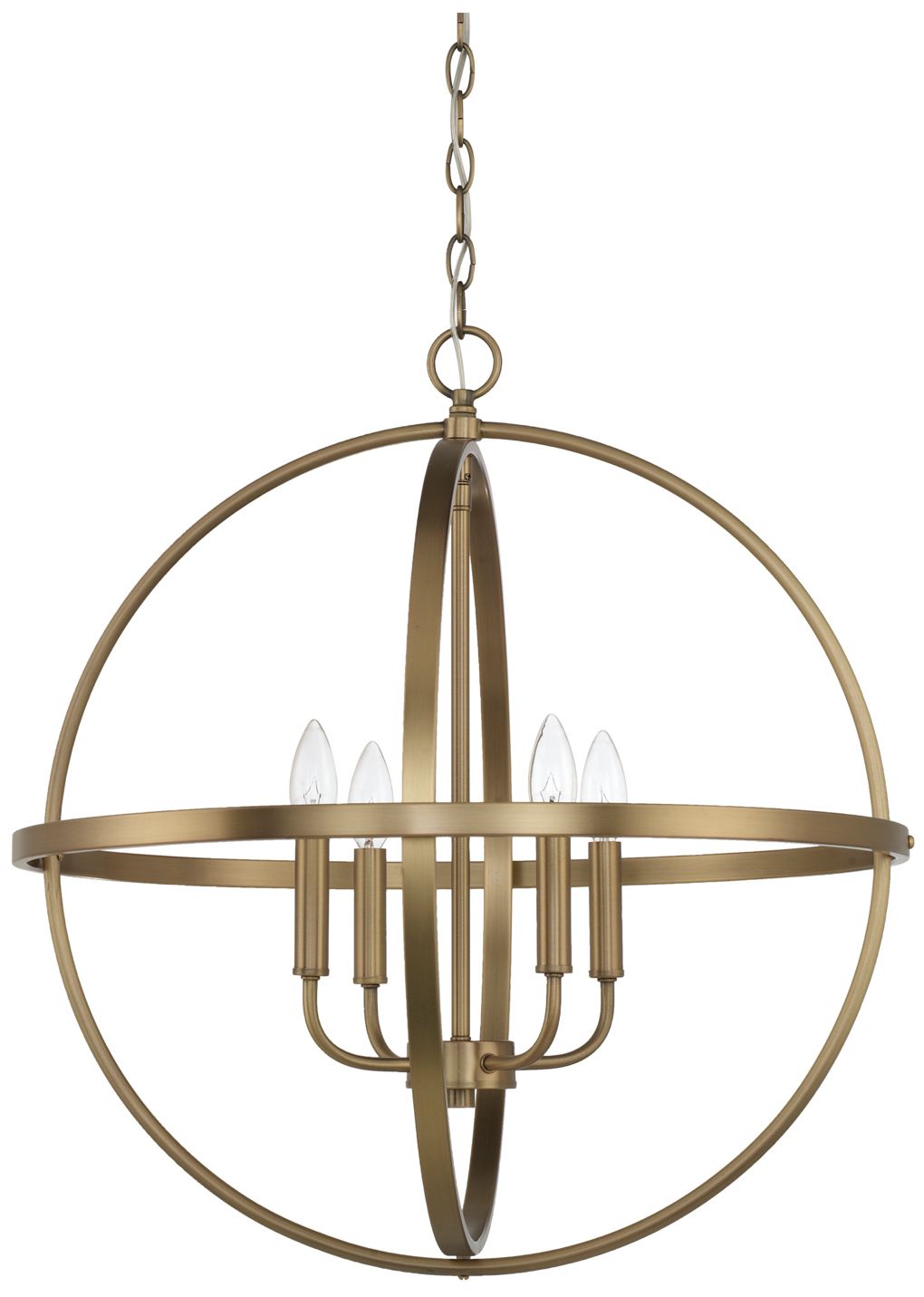 HomePlace Lighting Hartwell 4 Light Pendant Aged Brass - #600P1 | Lamps ...