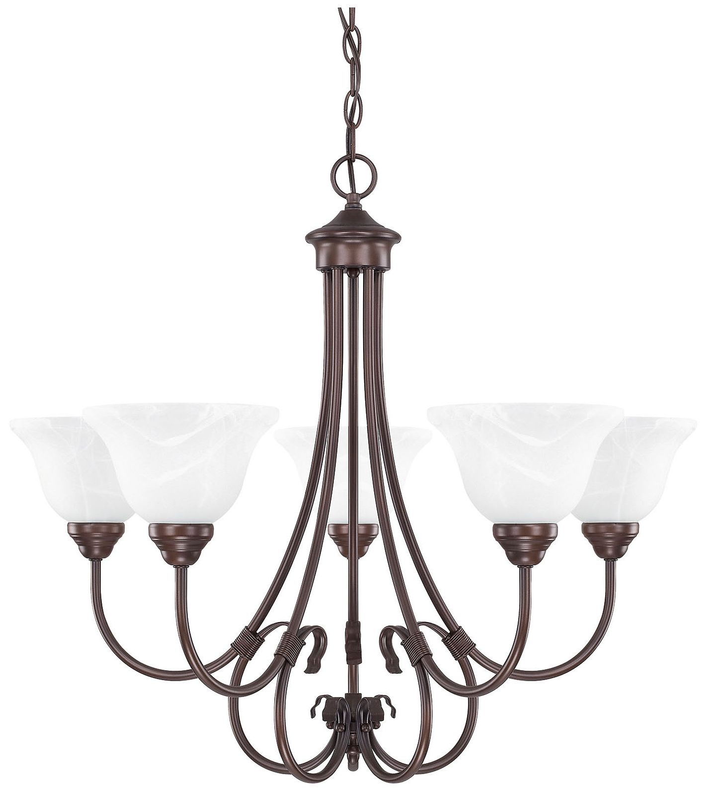 HomePlace Lighting Hometown 5 Light Chandelier Bronze - #9586A | Lamps Plus