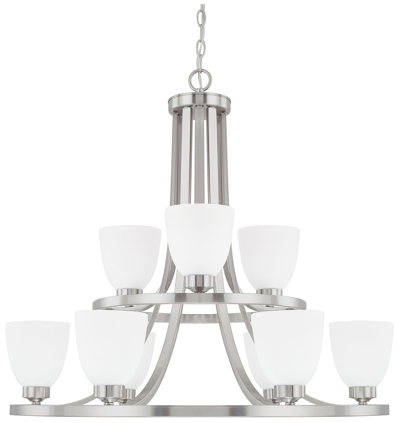 HomePlace Lighting Jameson 9 Light Chandelier Brushed Nickel - #0364C ...