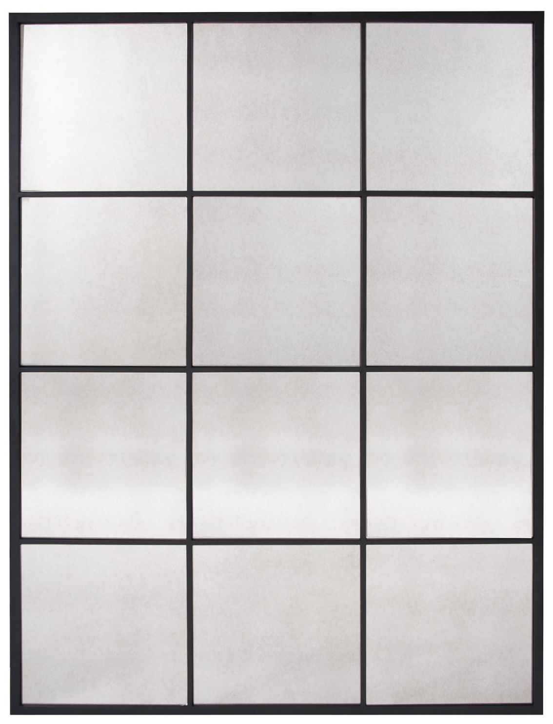 Howard Elliott Black Metal Framed 42"x54.75" Windowpane Racine Mi ...