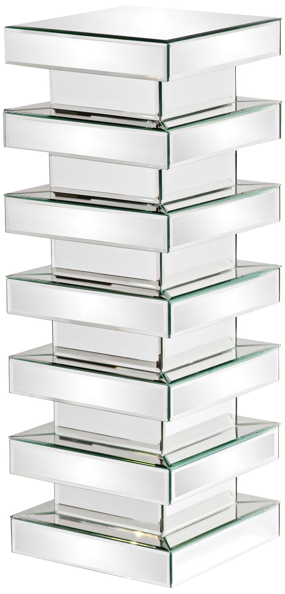 Howard Elliott Stepped Mirror-On-Mirror Tall Pedestal - #7F077 | Lamps Plus