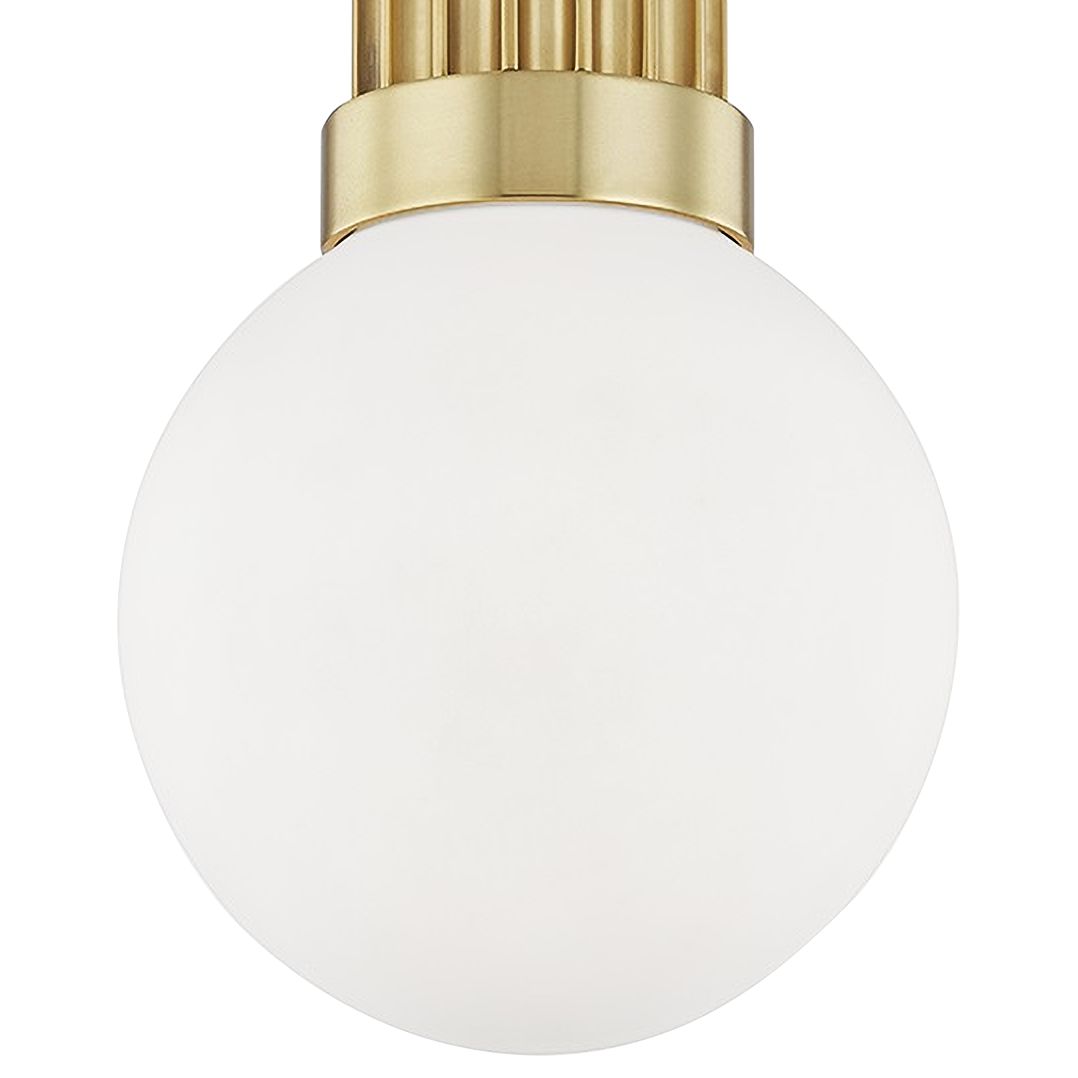 Hudson Valley Reade 5" Wide Aged Brass LED Ceiling Light - #81G68 ...