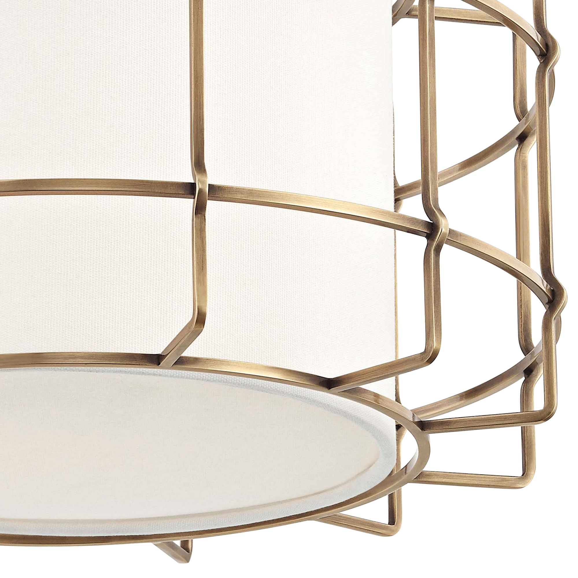 Hudson Valley Sovereign 16"W Aged Brass LED Ceiling Light - #58X65 ...