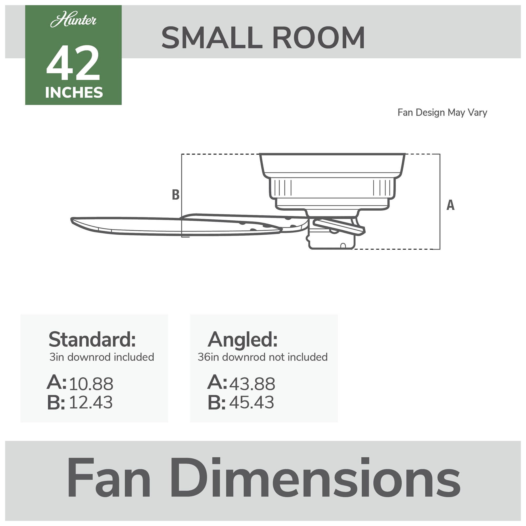Hunter 42 inch Builder Elite Fresh White Ceiling Fan and Pull Chain - # ...