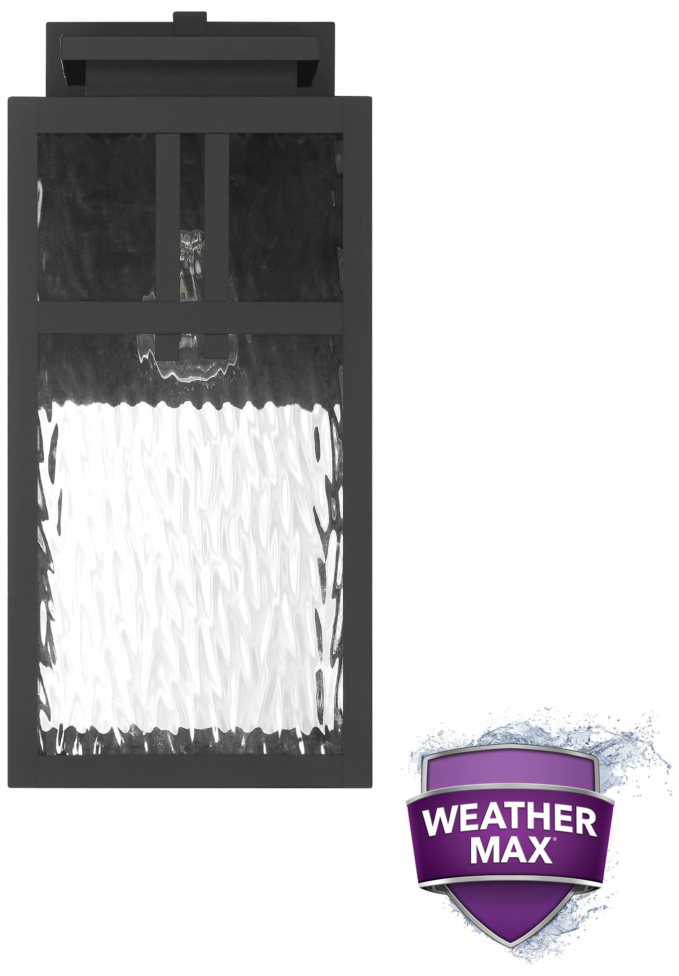 Hunter Aspenbrook Matte Black WeatherMax 1 Light Large 17 Inch Wall ...