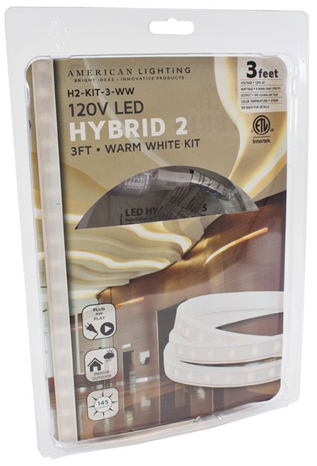 Hybrid 2 3-Foot Warm White LED Tape Light Kit - #9N865 | Lamps Plus