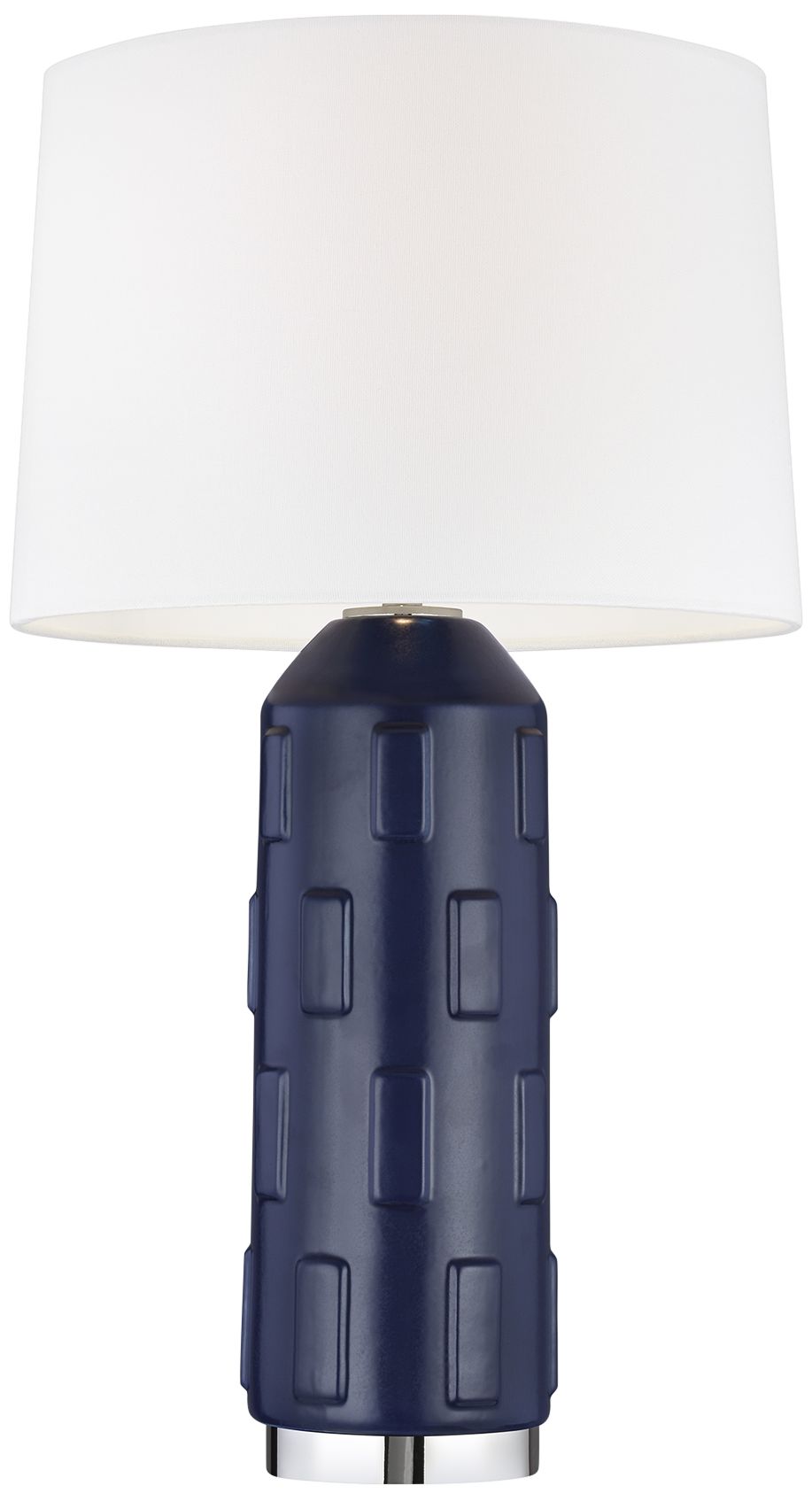 Indigo Ceramic 28" High Cylinder LED Table Lamp by Chapman & Myers ...