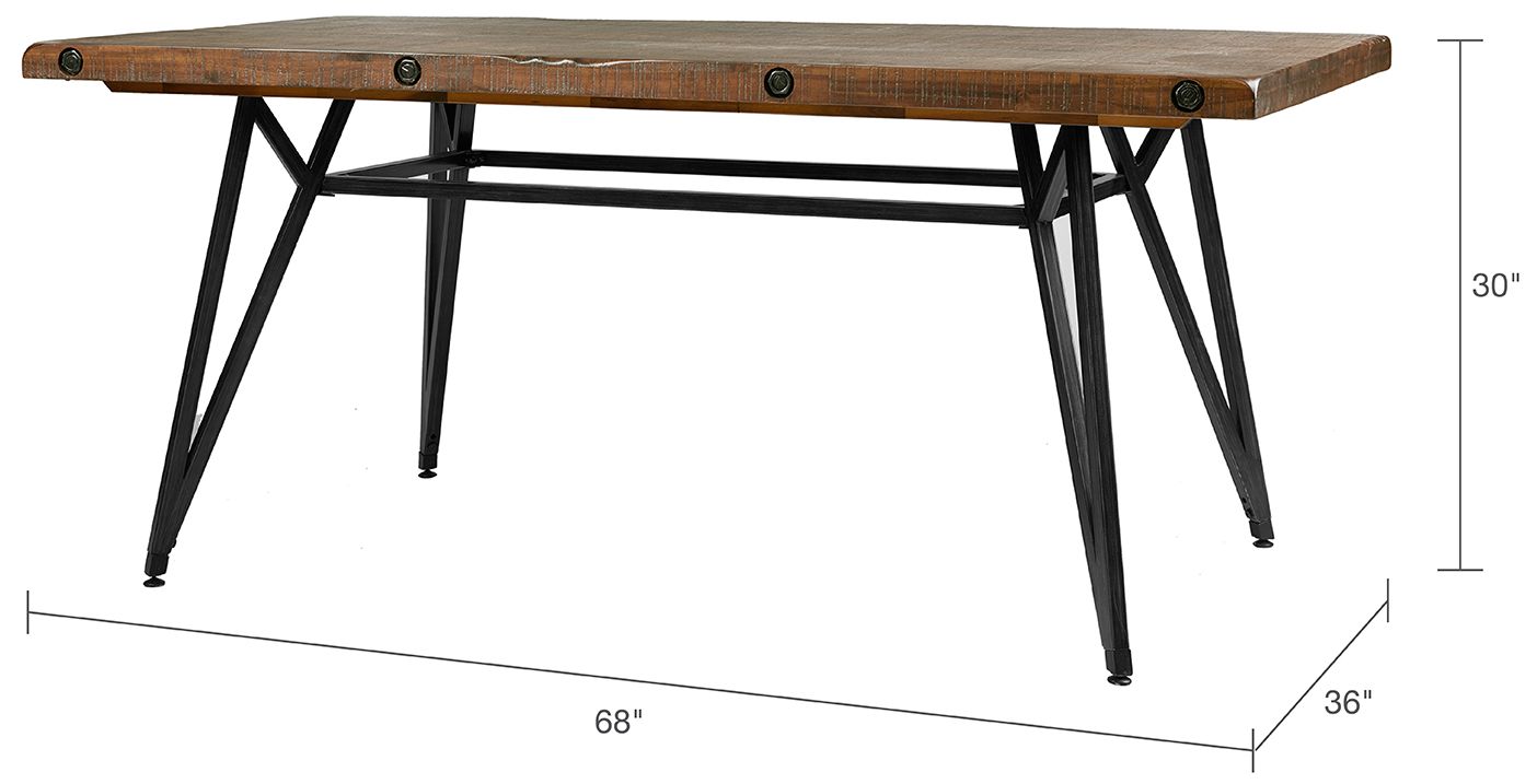 INK + IVY 68" Wide Brown Adjustable Trestle Dining Table - #88M95 ...