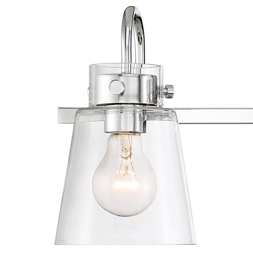 Inwood 32" Wide Chrome 4-Light Bath Light - #385E2 | Lamps Plus