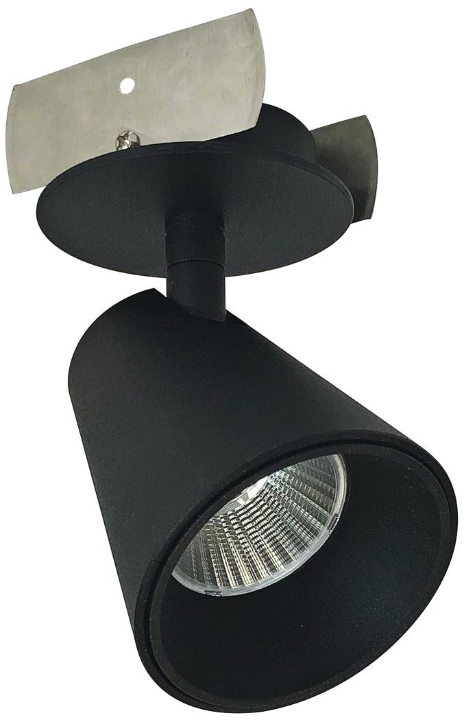 iPoint 1" Black 3000K Cone LED Spot Light for Nora Housing Systems ...