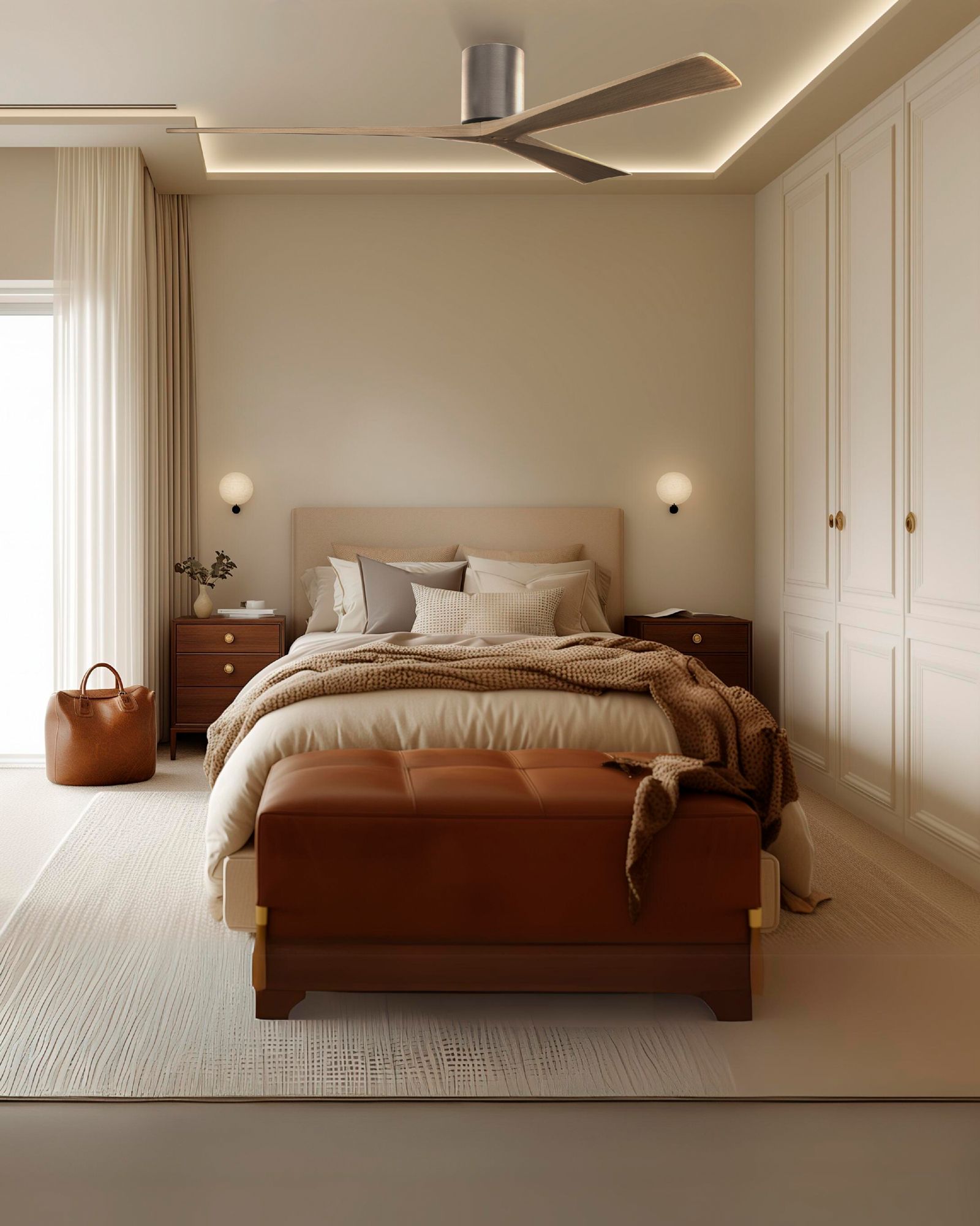 Irene.3H 60"W 3 Blade Brushed Pewter Paddle Fan w/ Gray Ash Tone Blade ...