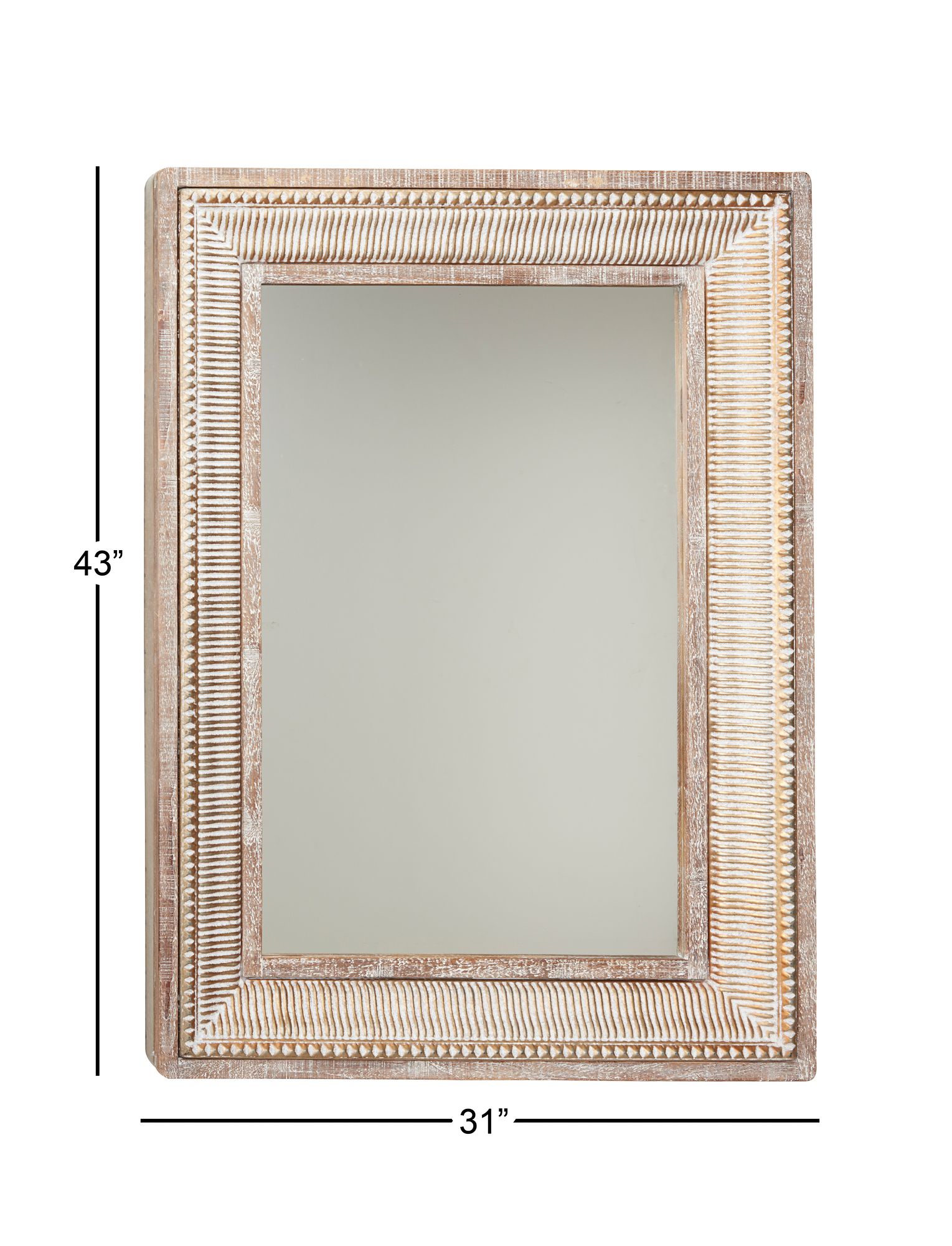 Iris Matte Brown 31" x 43" Rectangular Wall Mirror - #645P3 | Lamps Plus