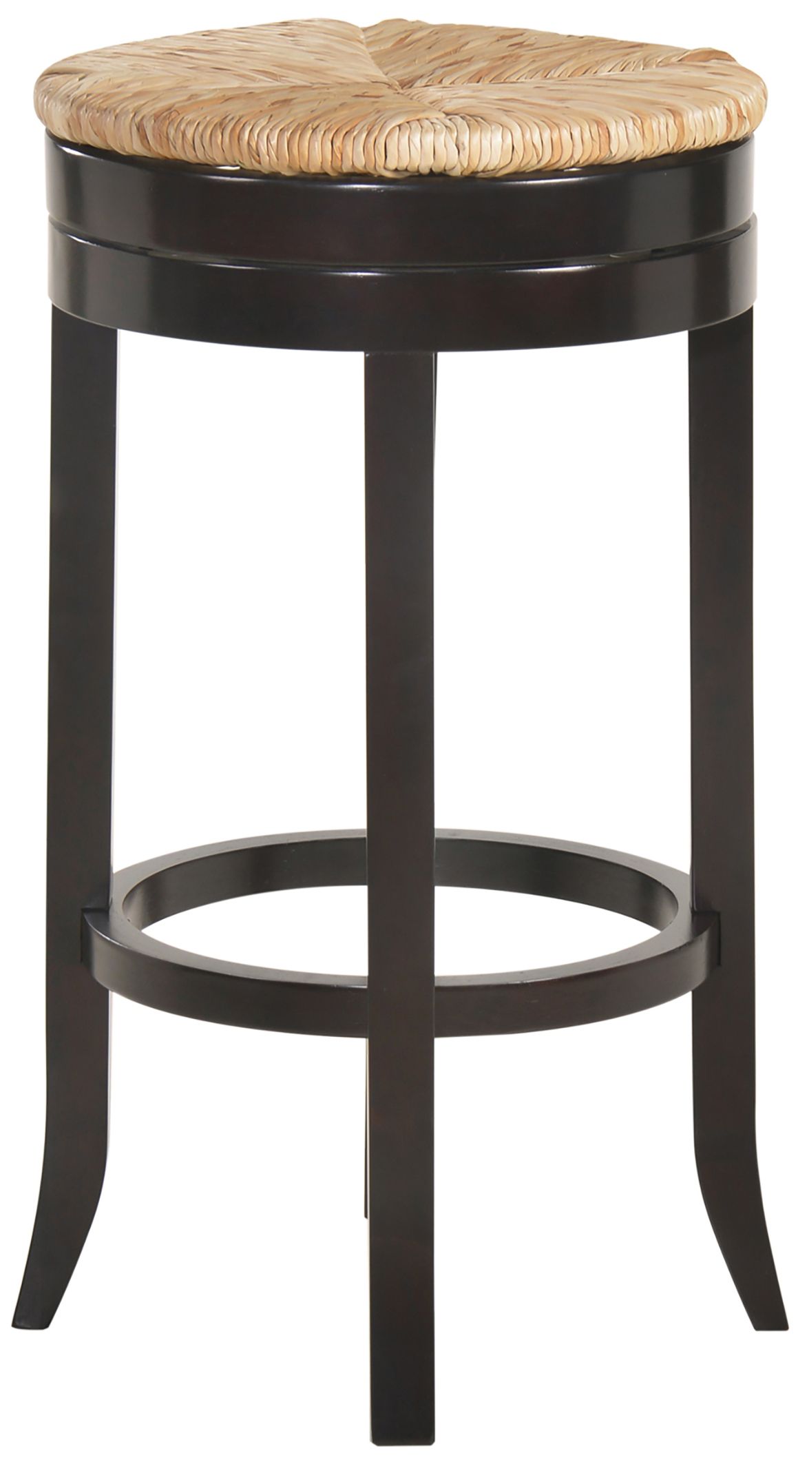 Irving 30" Espresso Wood and Rush Swivel Bar Stool - #79F97 | Lamps Plus