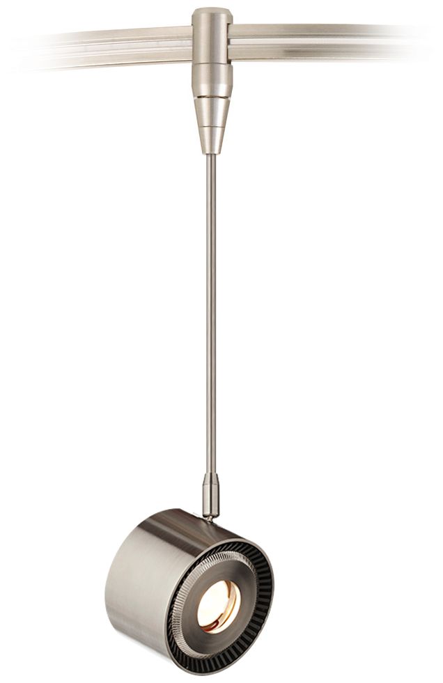 ISO 2 3/4" Wide Nickel LED Monorail Track Head - #8X478 | Lamps Plus