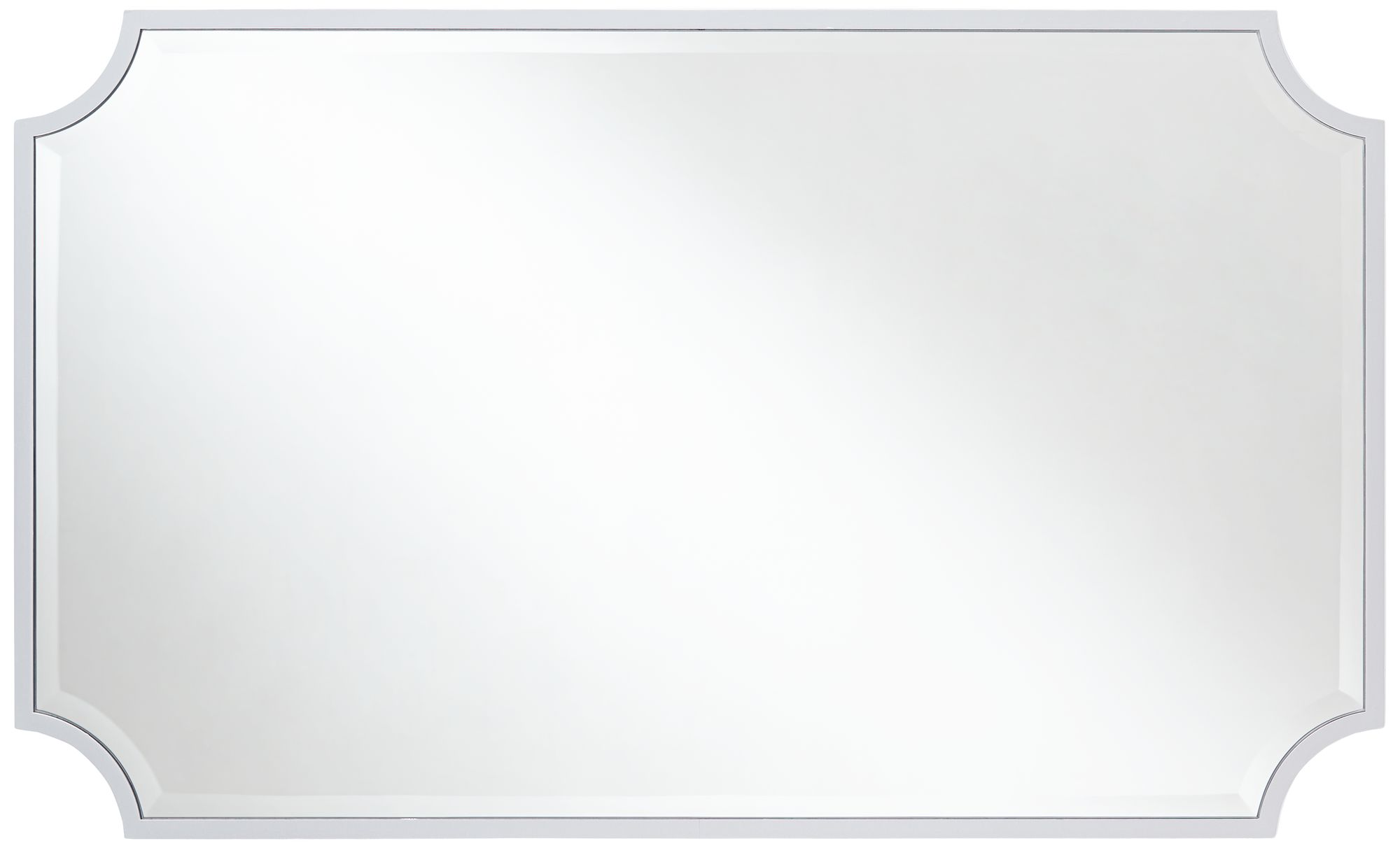 Jacinda Silver 24" x 40" Rounded Cut Edge Wall Mirror - #94E42 | Lamps Plus
