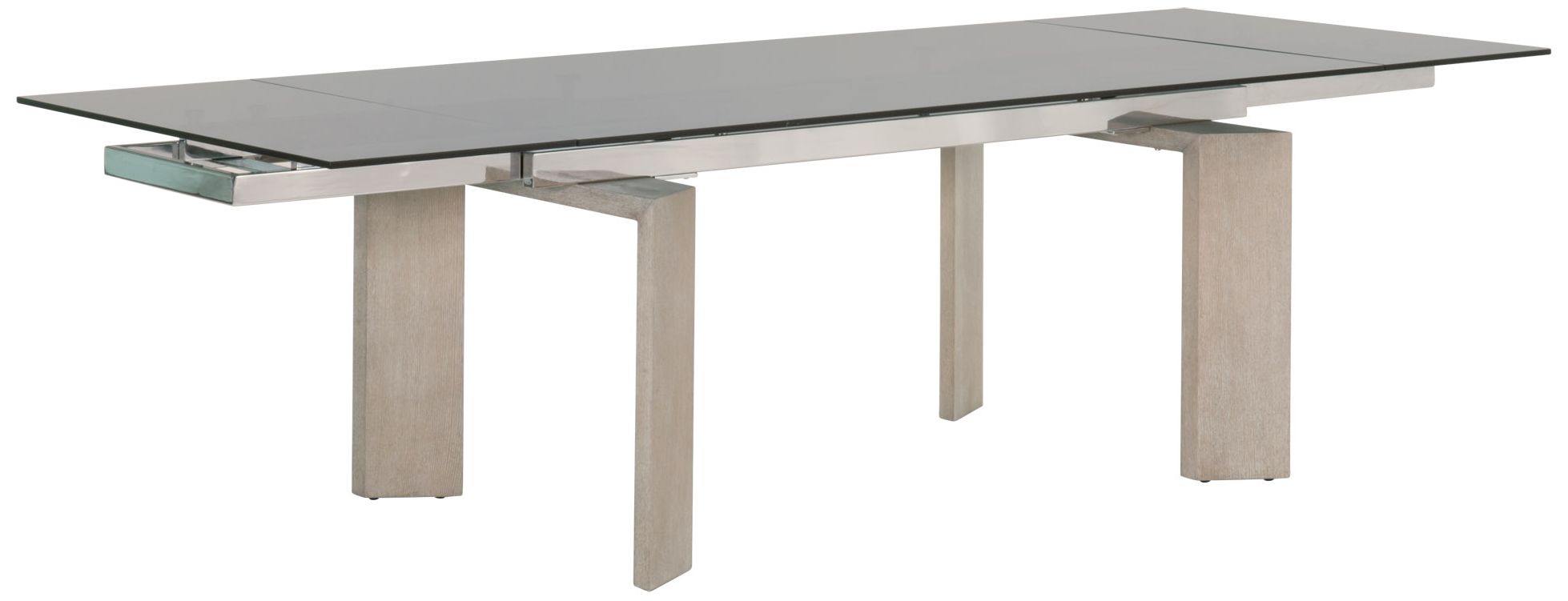 Jett 106 1/2" Wide Smoke Gray Glass Extendable Dining Table - #86P83 ...