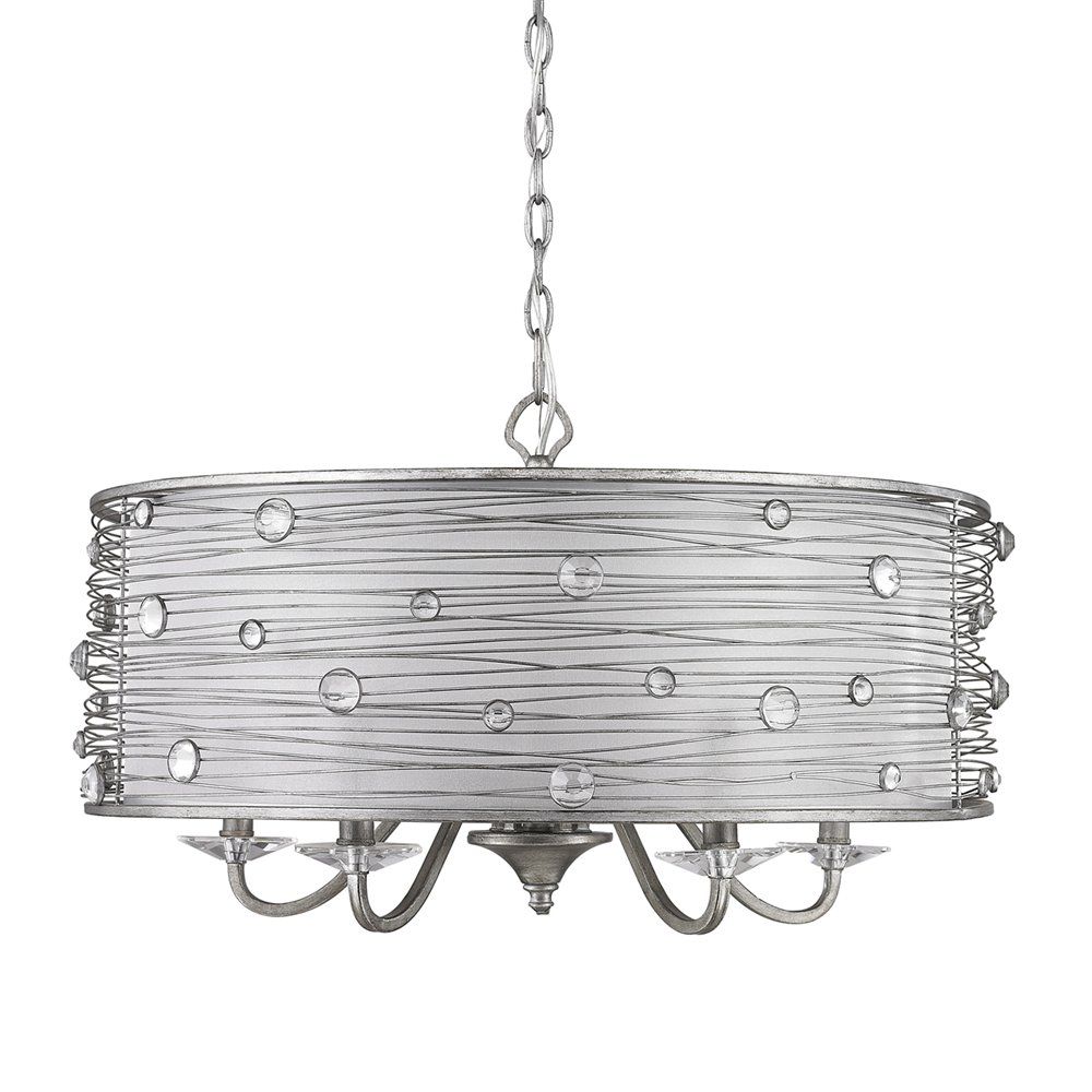 Joia Collection 25 1/4" Wide Peruvian Silver Pendant - #4W504 | Lamps Plus