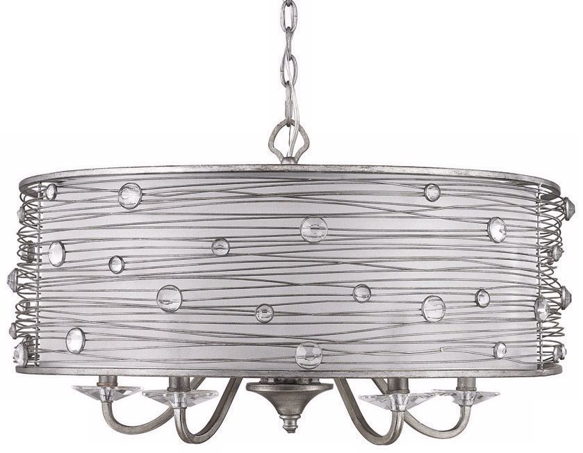 Joia Collection 25 1/4" Wide Peruvian Silver Pendant - #4W504 | Lamps Plus
