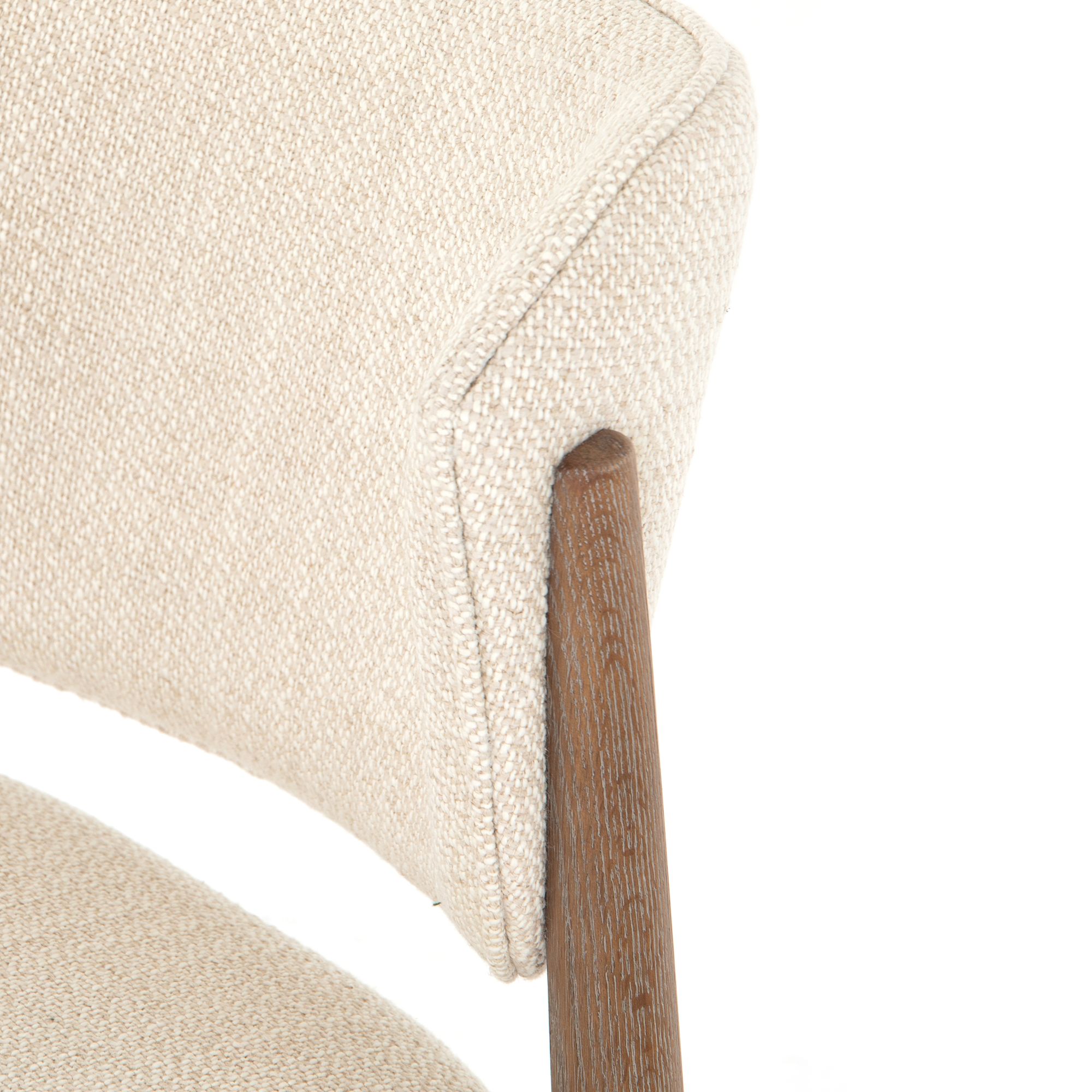 Joren Mid-Century Taupe Nettlewood Dining Chair - #97N40 | Lamps Plus