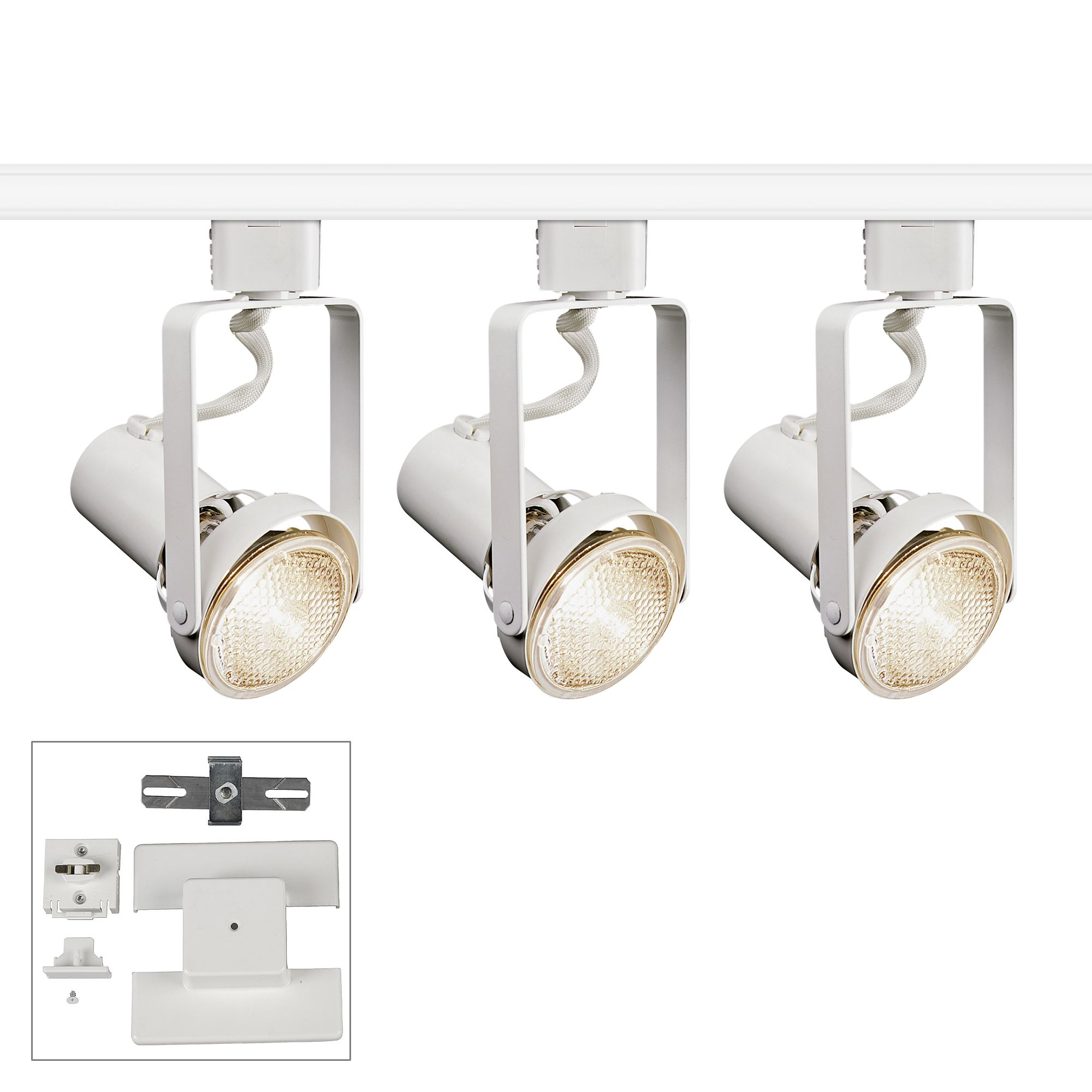 Juno 3-Light Par20 White Bullet Floating Canopy Track Kit - #62R78 ...